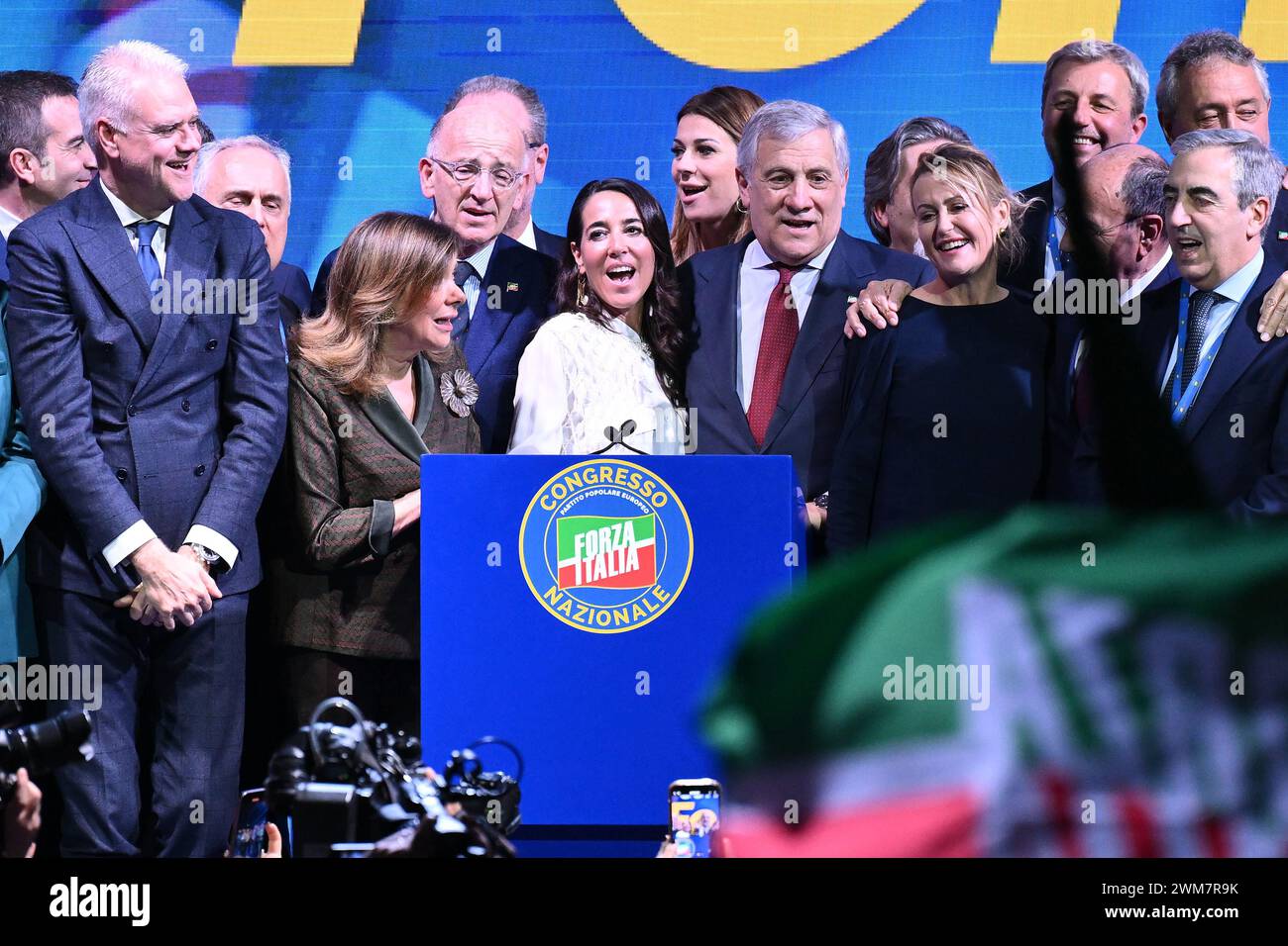 Rome, Italy. 24th Feb, 2024. Final greetings during the National ...