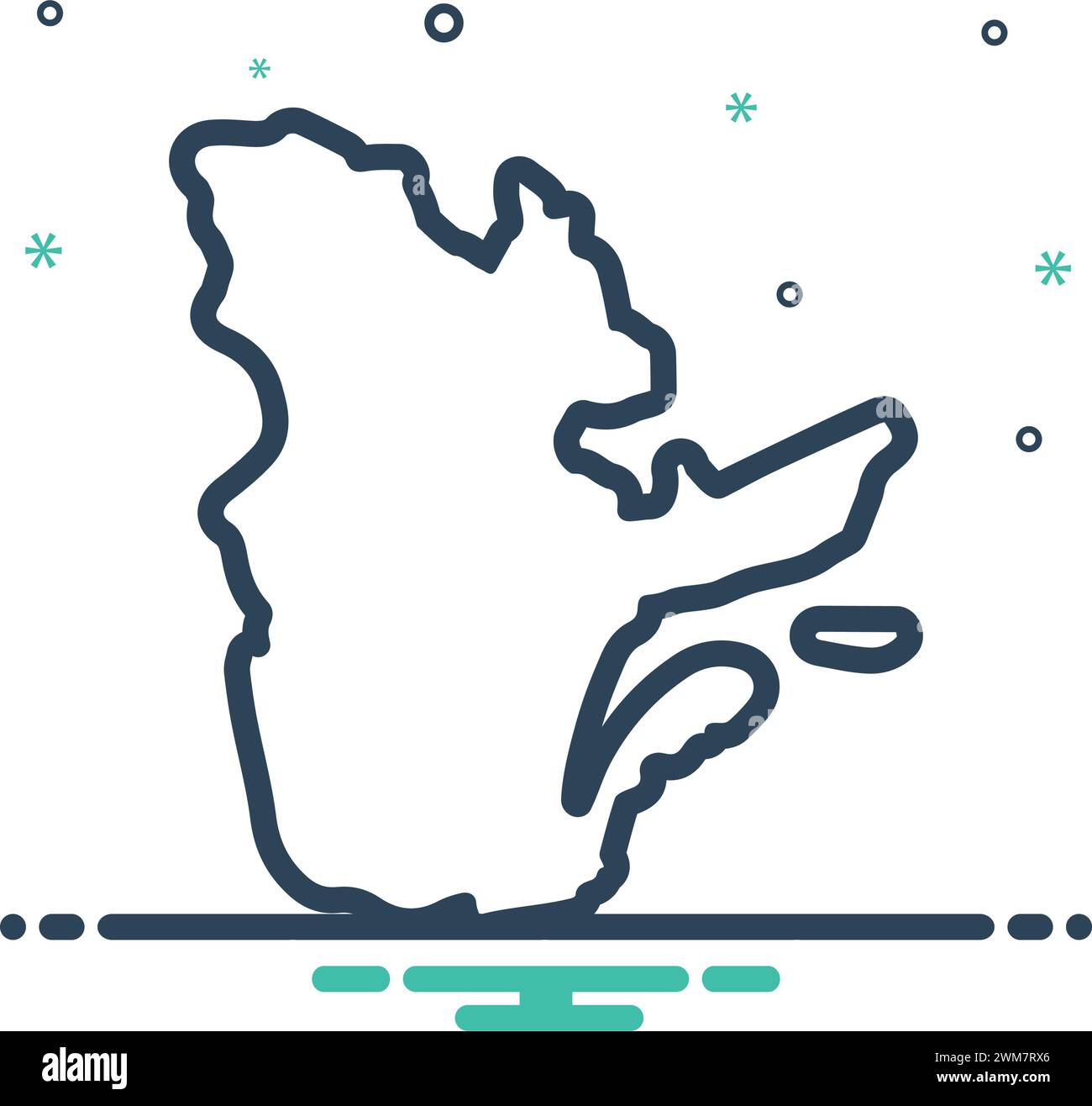 Quebec province map Cut Out Stock Images & Pictures - Alamy