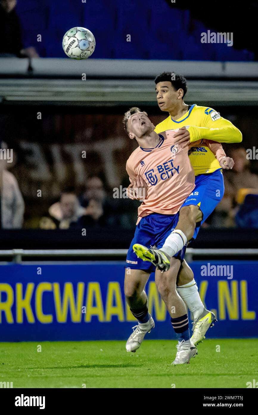 WAALWIJK, Netherlands. 24th Feb, 2024. SPO, Mandemakers Stadium, Dutch eredivisie, season 2023/ ...