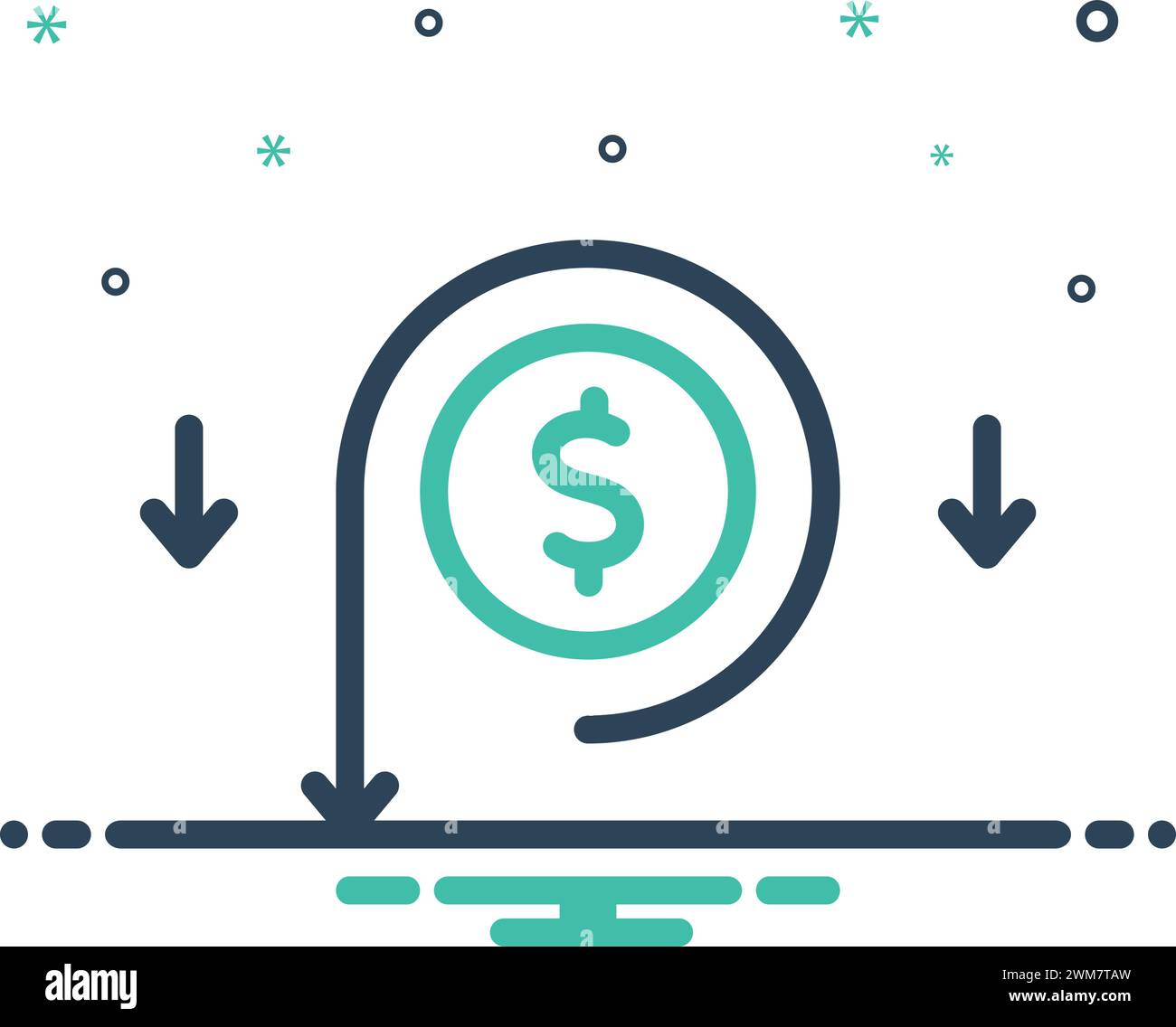 Cost reduction icon logo hi-res stock photography and images - Alamy