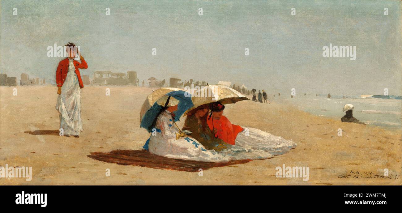East Hampton Beach, Long Island. Winslow Homer. 1874 Stock Photo - Alamy