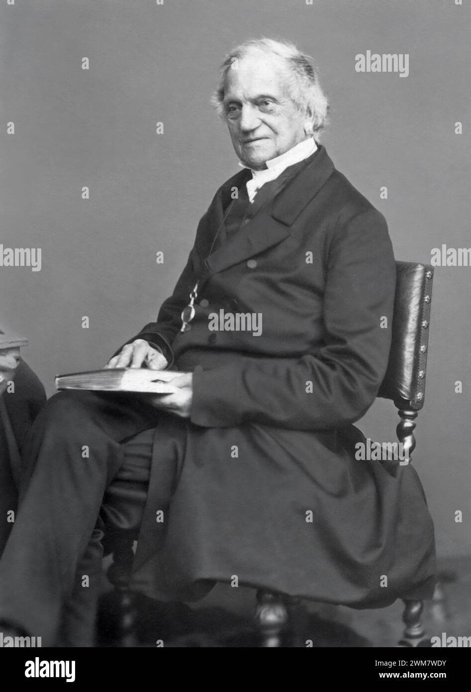 Portrait of Adam Sedgwick (1785-1873), a founder of modern geology who ...