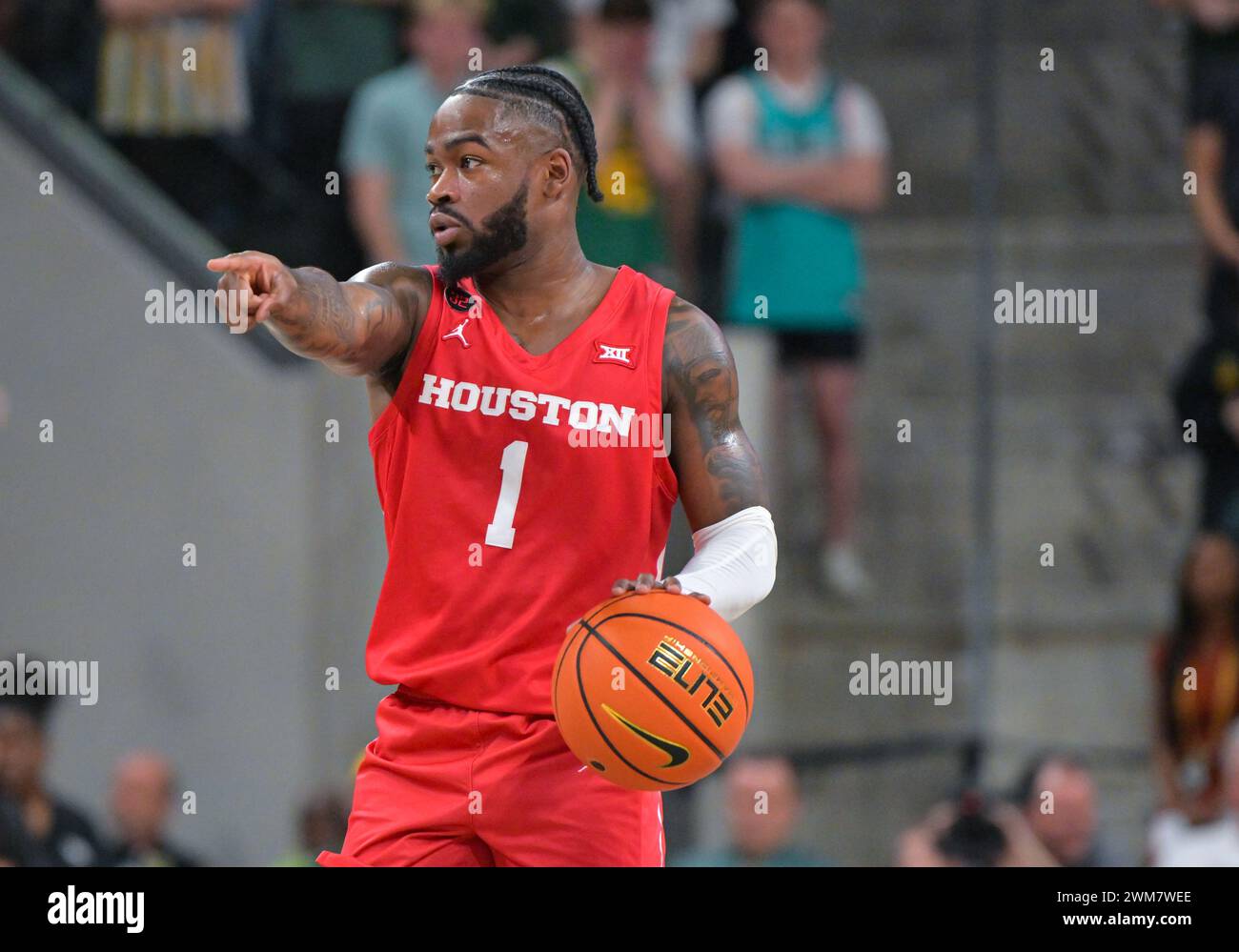 Waco, Texas, USA. 24th Feb, 2024. Houston Cougars guard Jamal Shead (1 ...