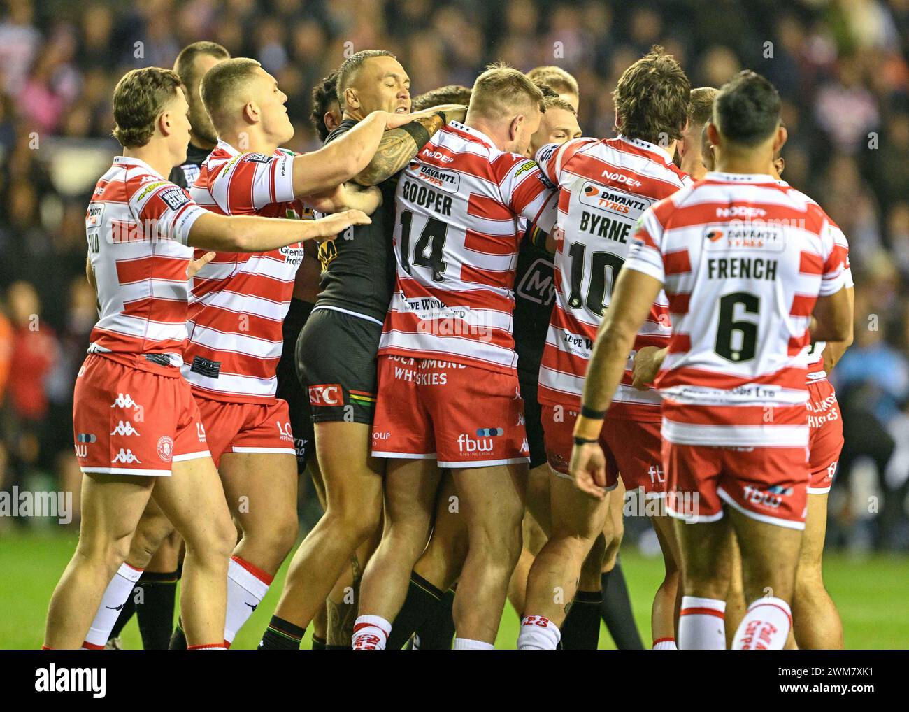 Tempers spill over as the two teams clash, during the 2024 World Club ...