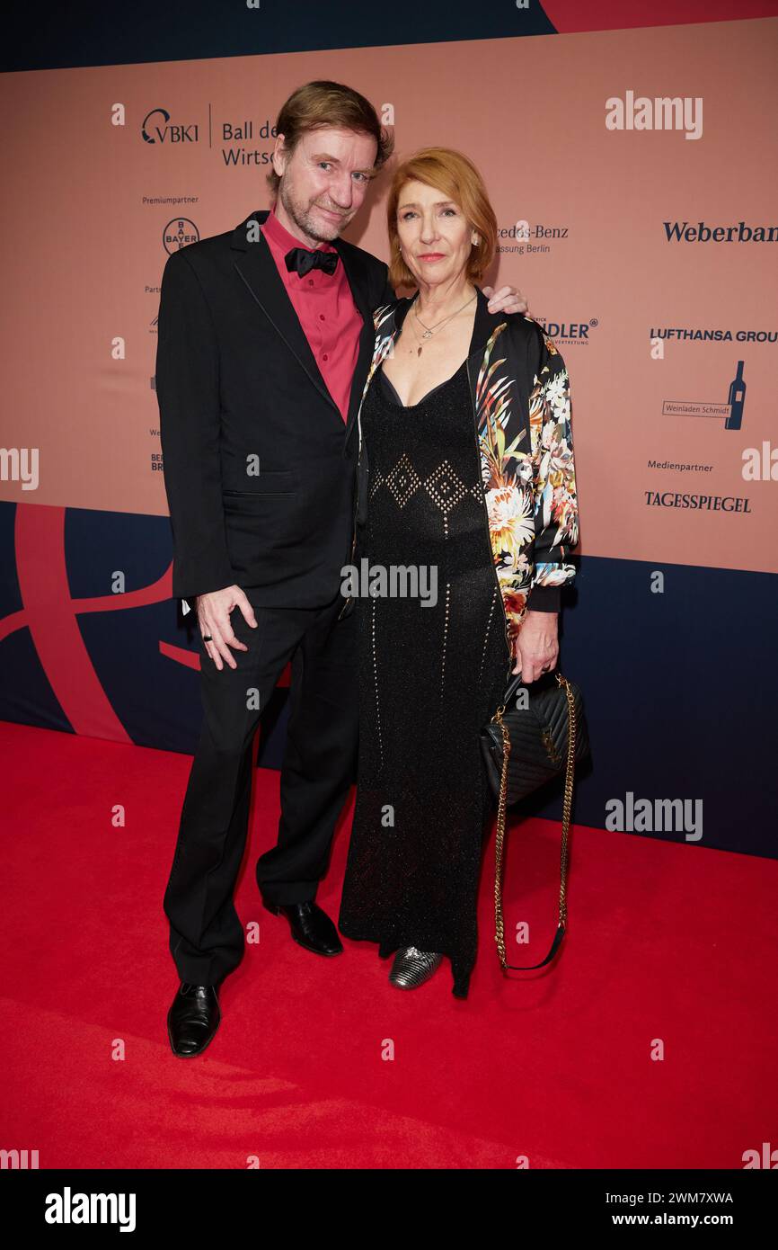 Berlin, Germany. 24th Feb, 2024. Tim Renner and his wife Petra Husemann ...
