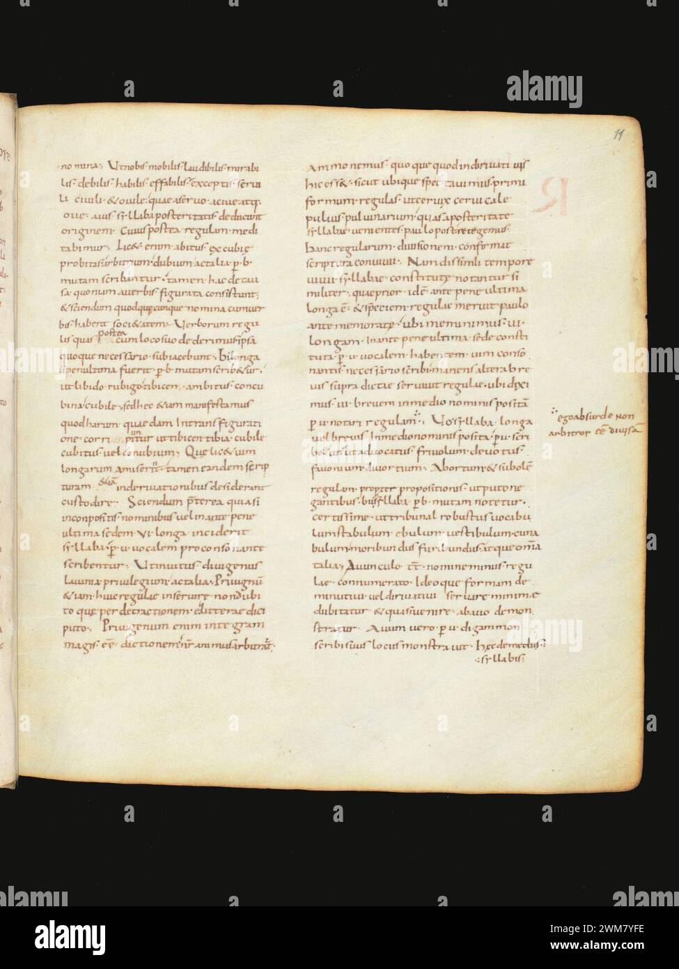 Cod. 330, f. 11r – Composite manuscript Orthography and etymology ...