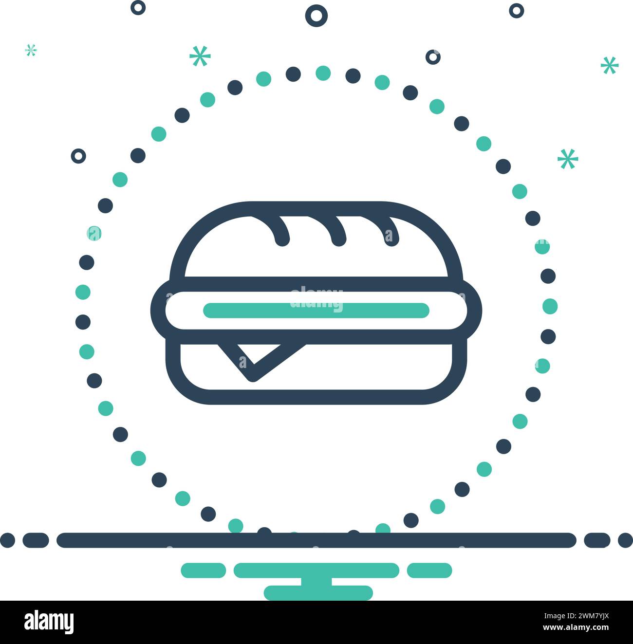 Ham sandwich sign Stock Vector Images - Alamy