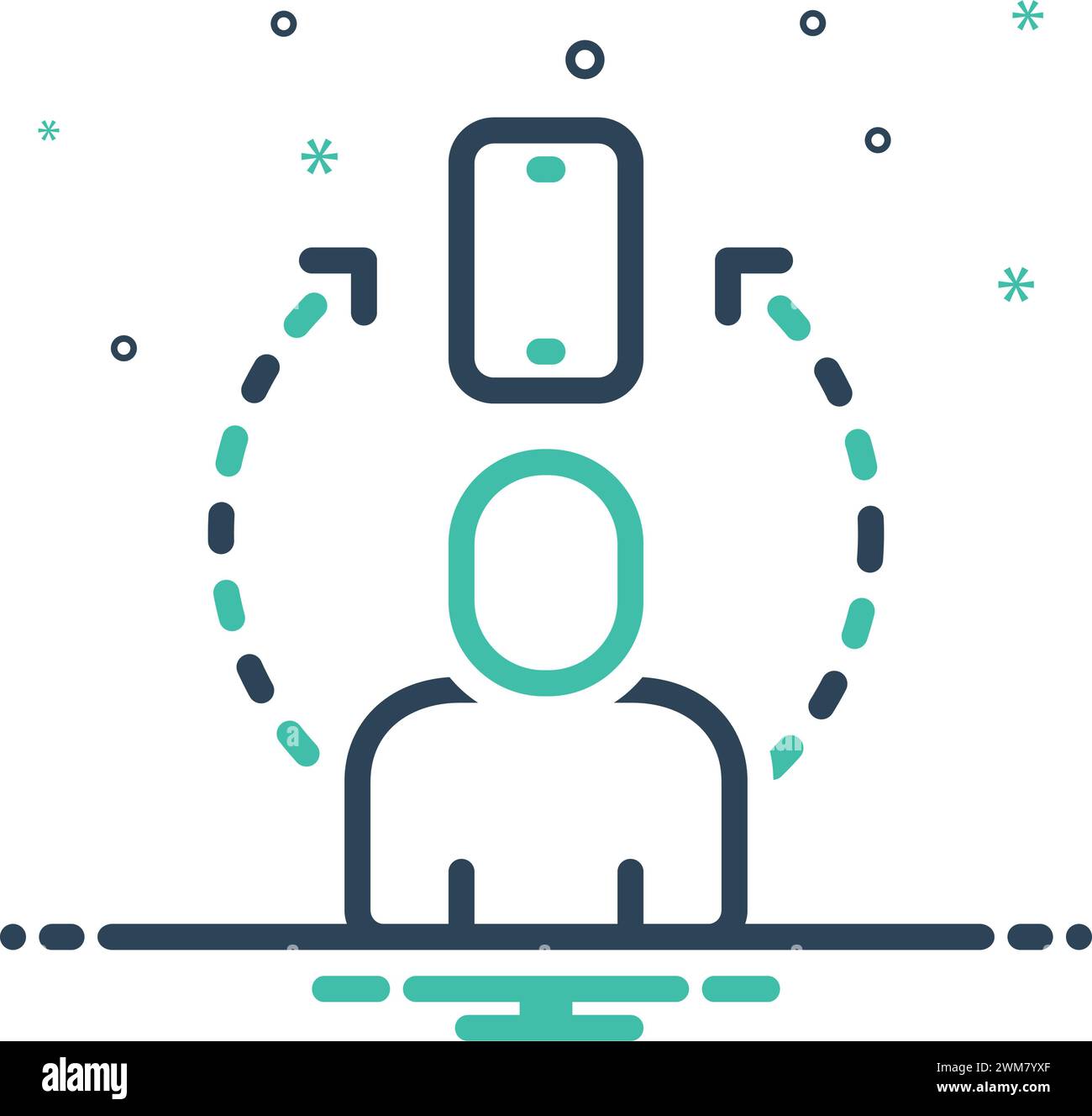 Addicted to technology Stock Vector Images - Alamy