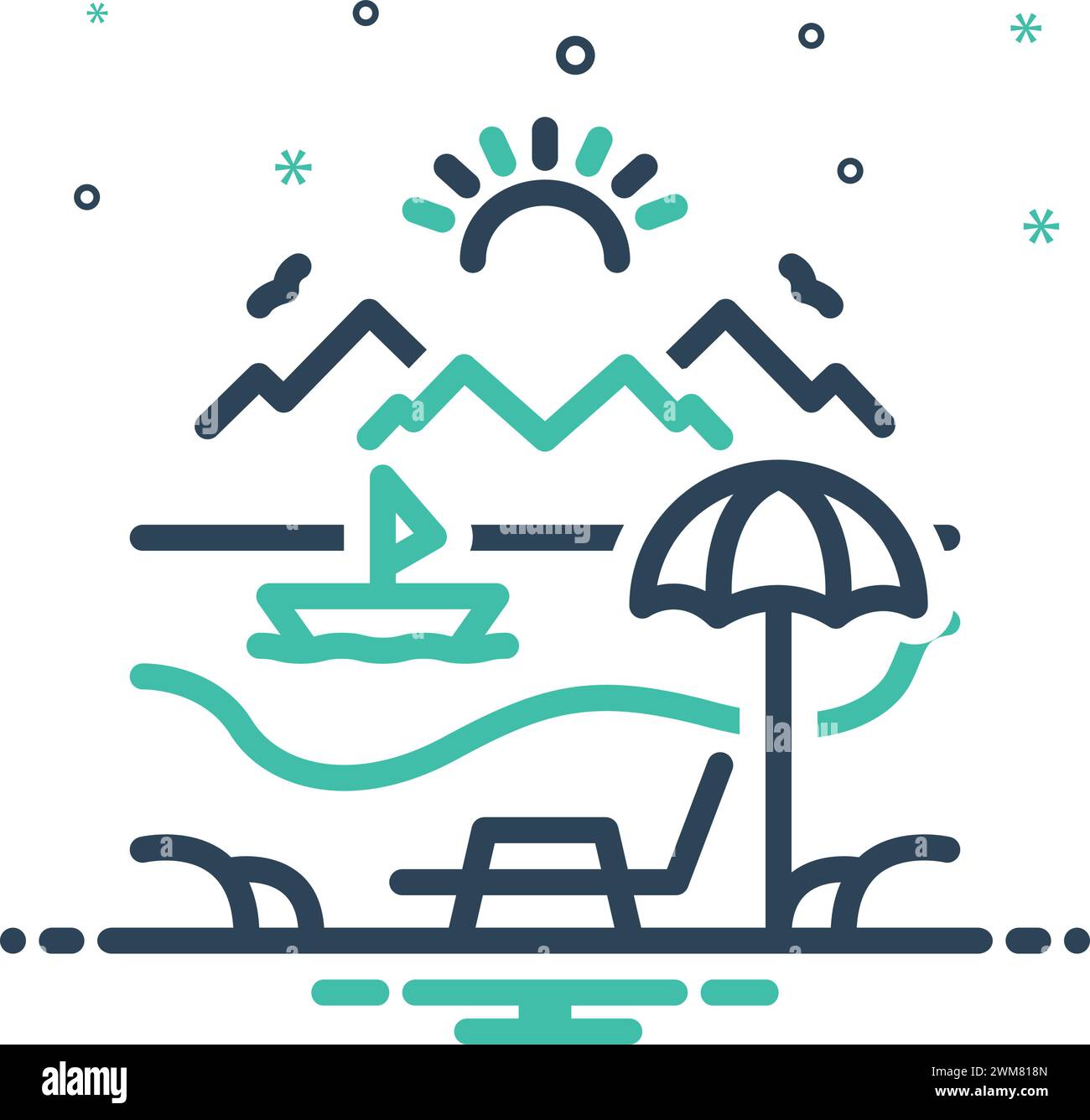 The strand beach Stock Vector Images - Alamy