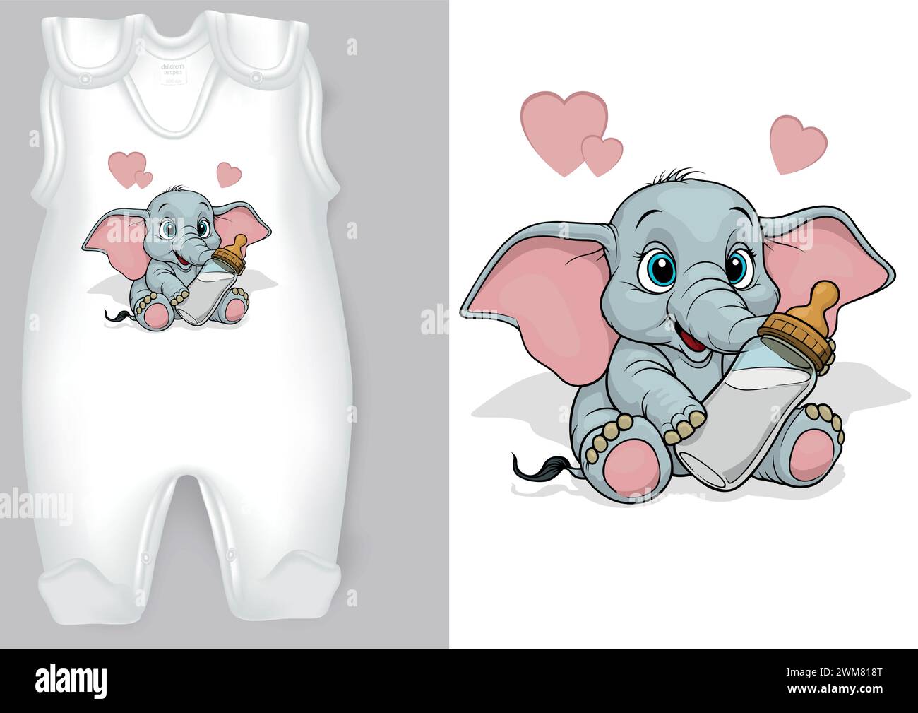 Blue rompers Stock Vector Images - Alamy