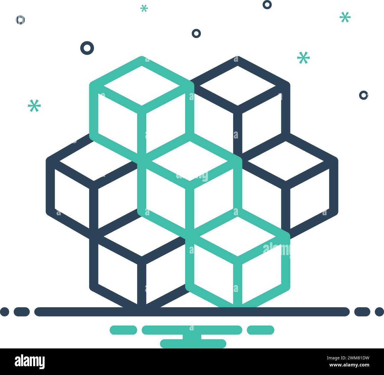 Icon for cubic,block Stock Vector Image & Art - Alamy