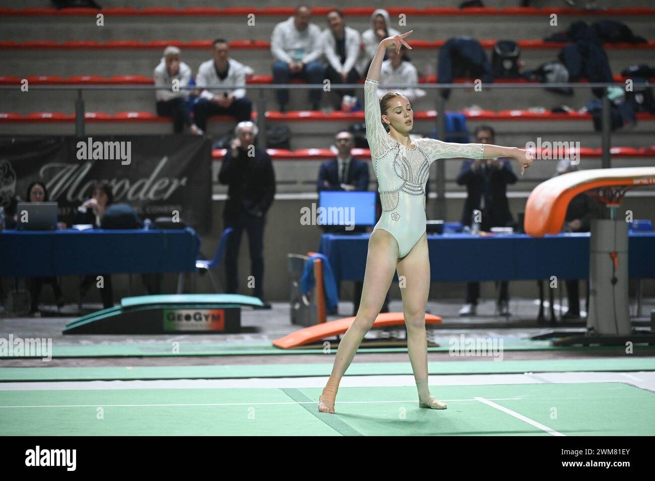 Ancona, Italy. 24th Feb, 2024. Veronica Mandriota (Brixia) floor during ...