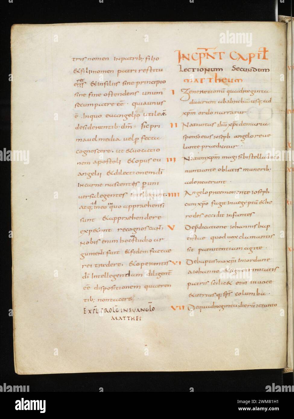 Cod. 348, f. 15v – Biblia Latina (Vulgata Evangelia Stock Photo - Alamy