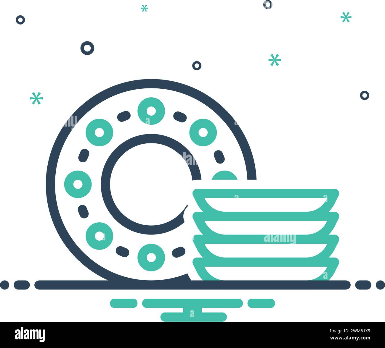 Clean plates cutlery on Stock Vector Images - Alamy