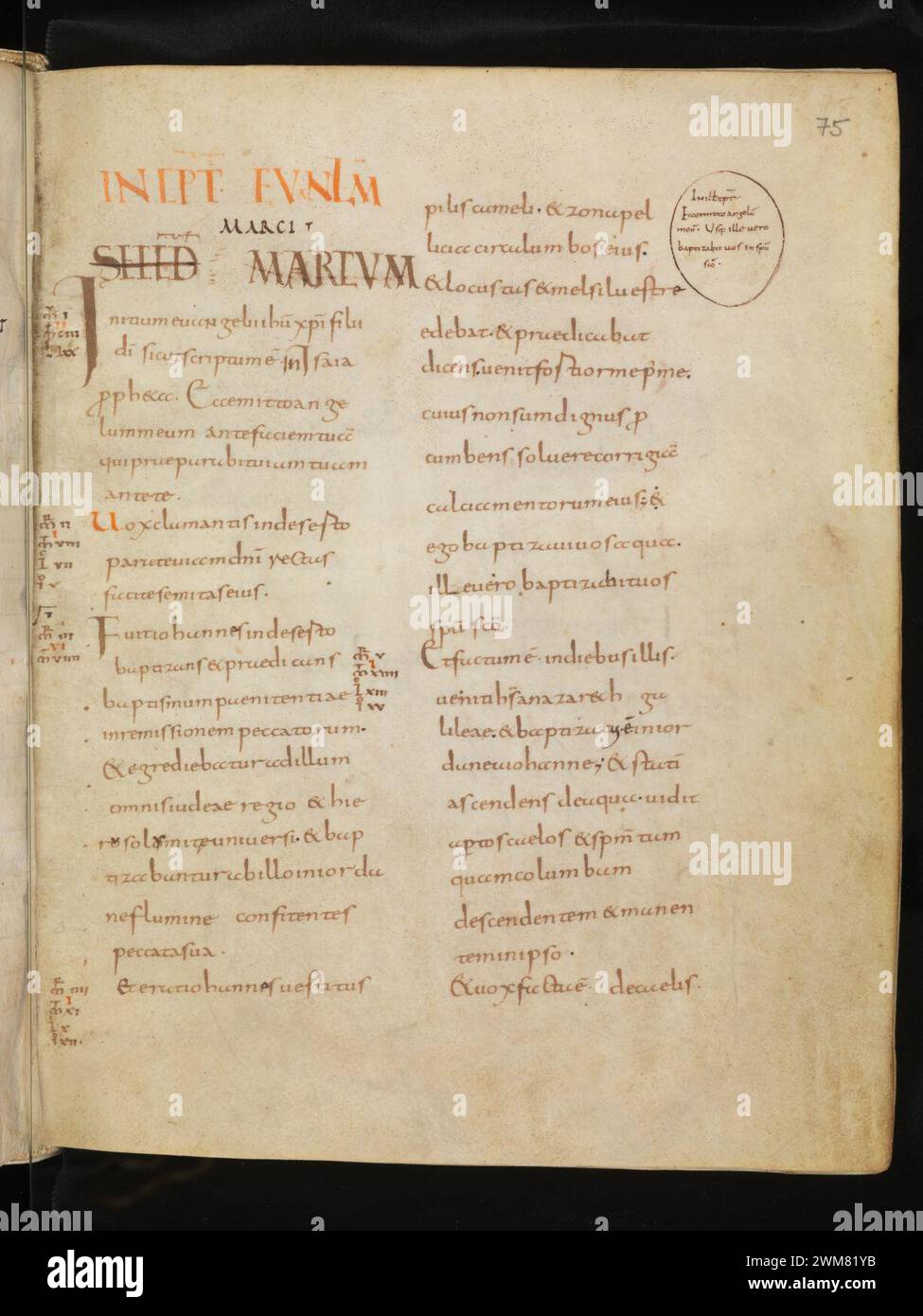 Cod. 348, f. 75r – Biblia Latina (Vulgata Evangelia Stock Photo - Alamy