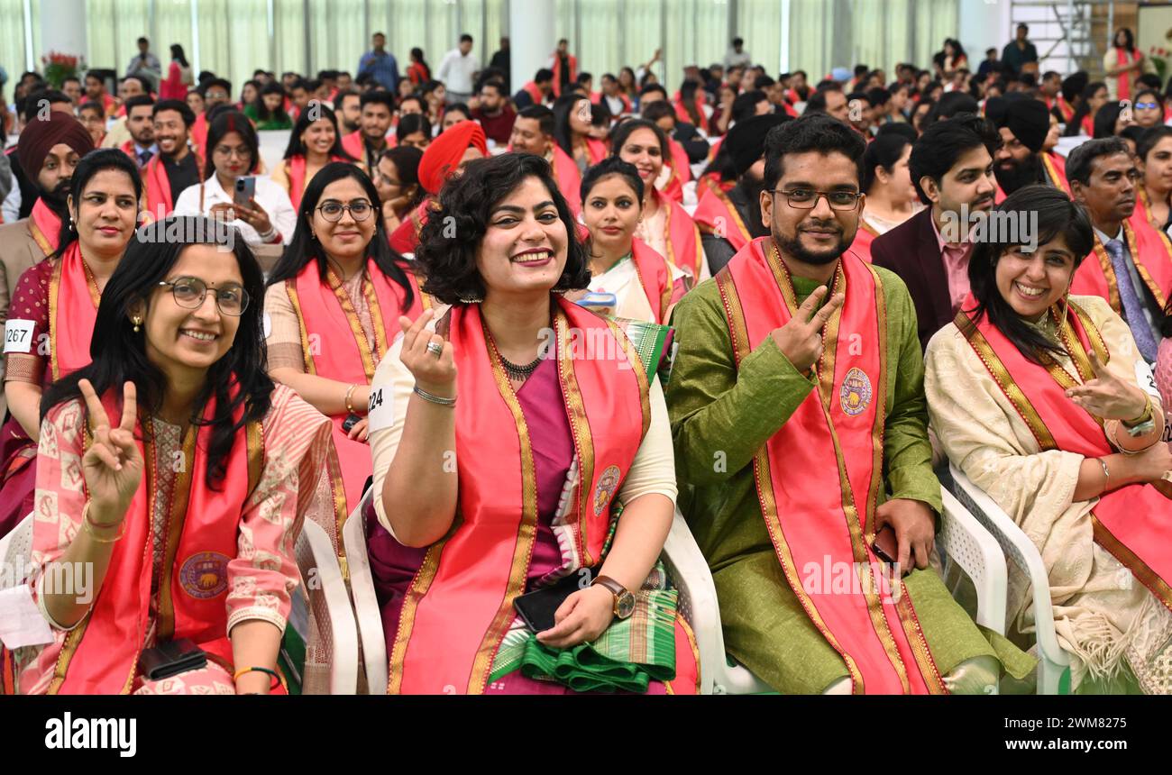 NEW DELHI, INDIA -FEBRUARY 24: Students arrived to receive their ...
