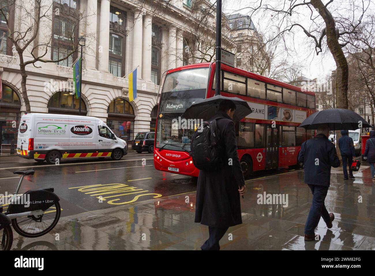 Travel Weather and Transport London. Street view of pedestrians walking ...