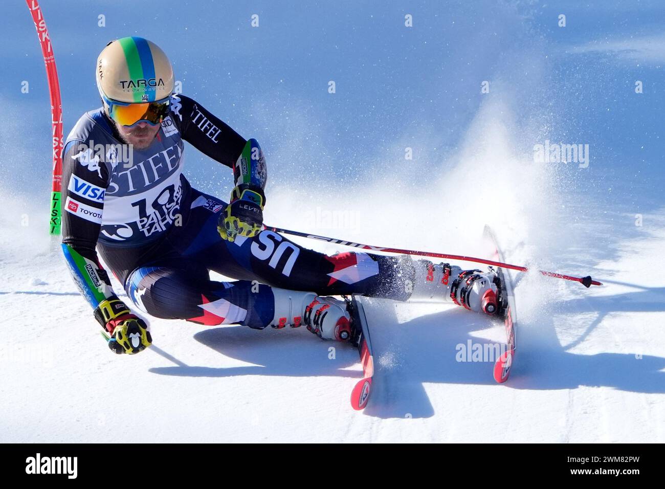 River Radamus, of the United States, competes during a men's World Cup ...