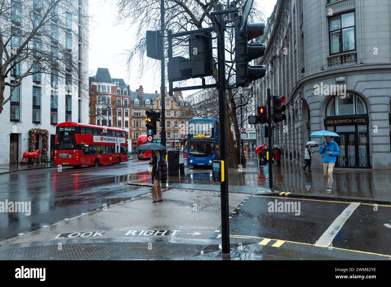 Travel Weather and Transport London. Street view of pedestrians walking ...