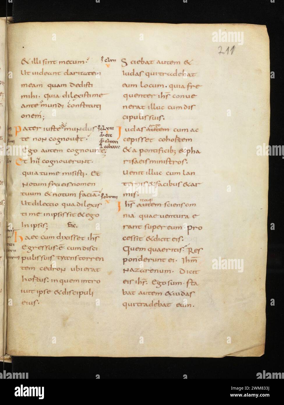 Cod. 348, f. 211r – Biblia Latina (Vulgata Evangelia Stock Photo - Alamy