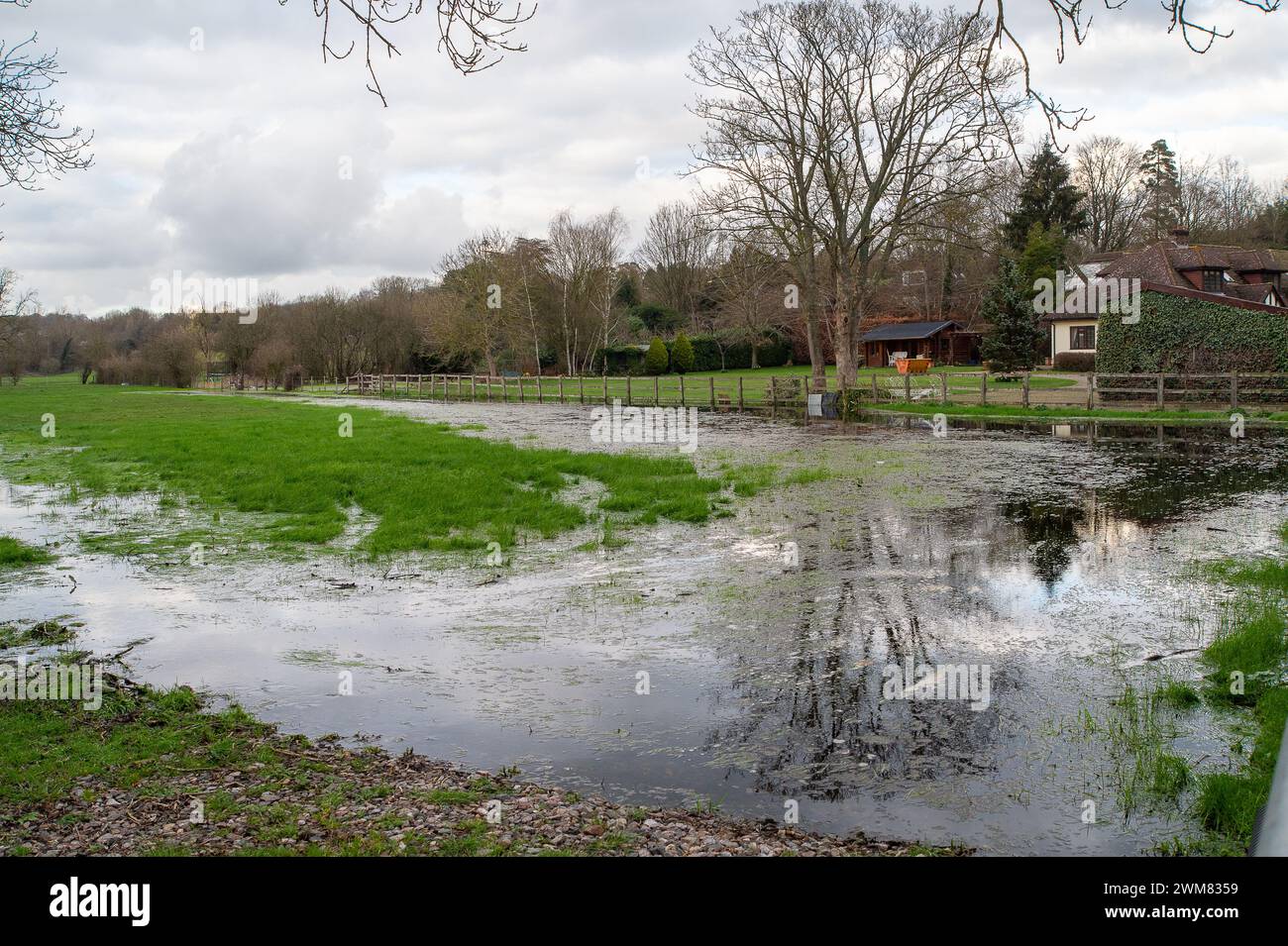 Chalfont St Giles, UK. 24th February, 2024. Locals continue to be ...