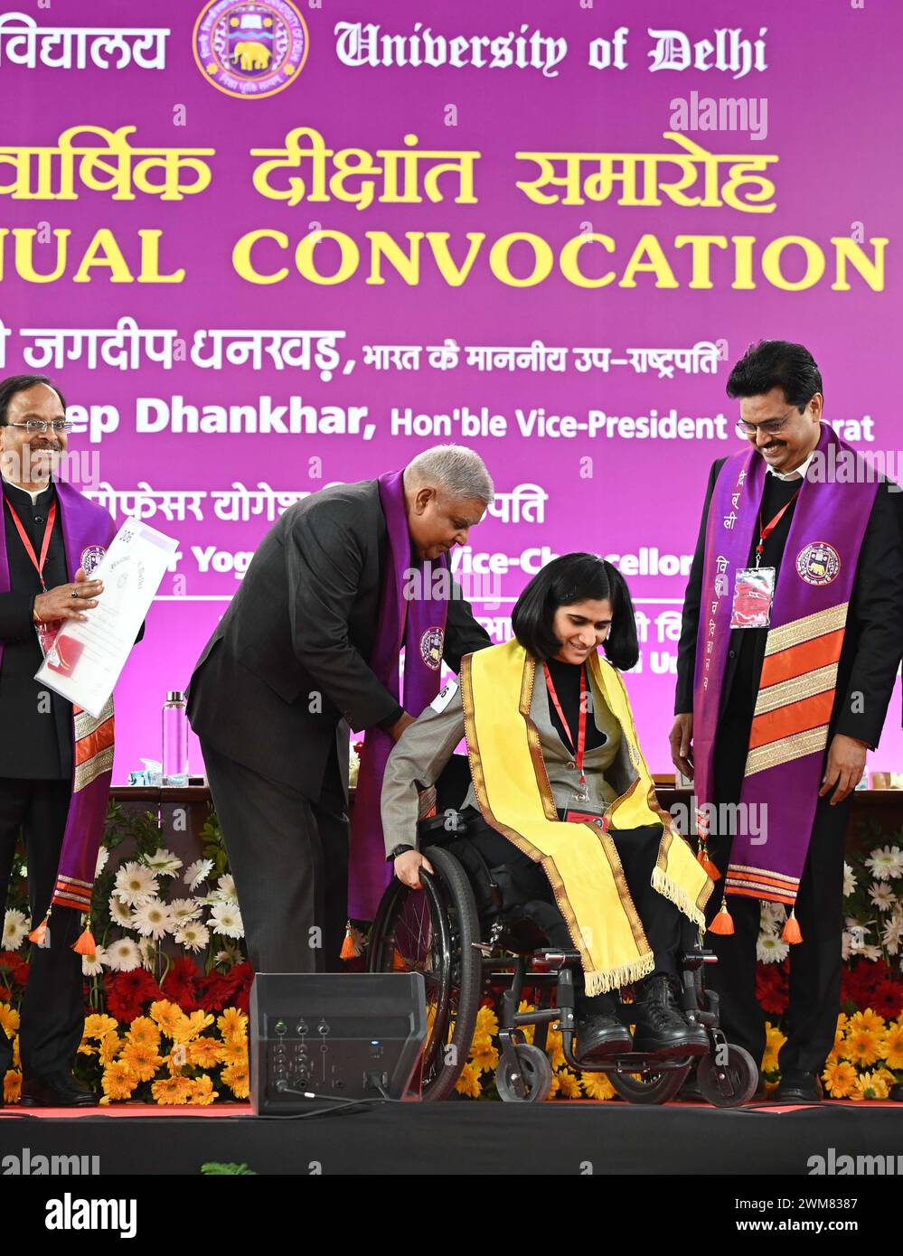 NEW DELHI, INDIA -FEBRUARY 24: Vice President Jagdeep Dhankhar with ...