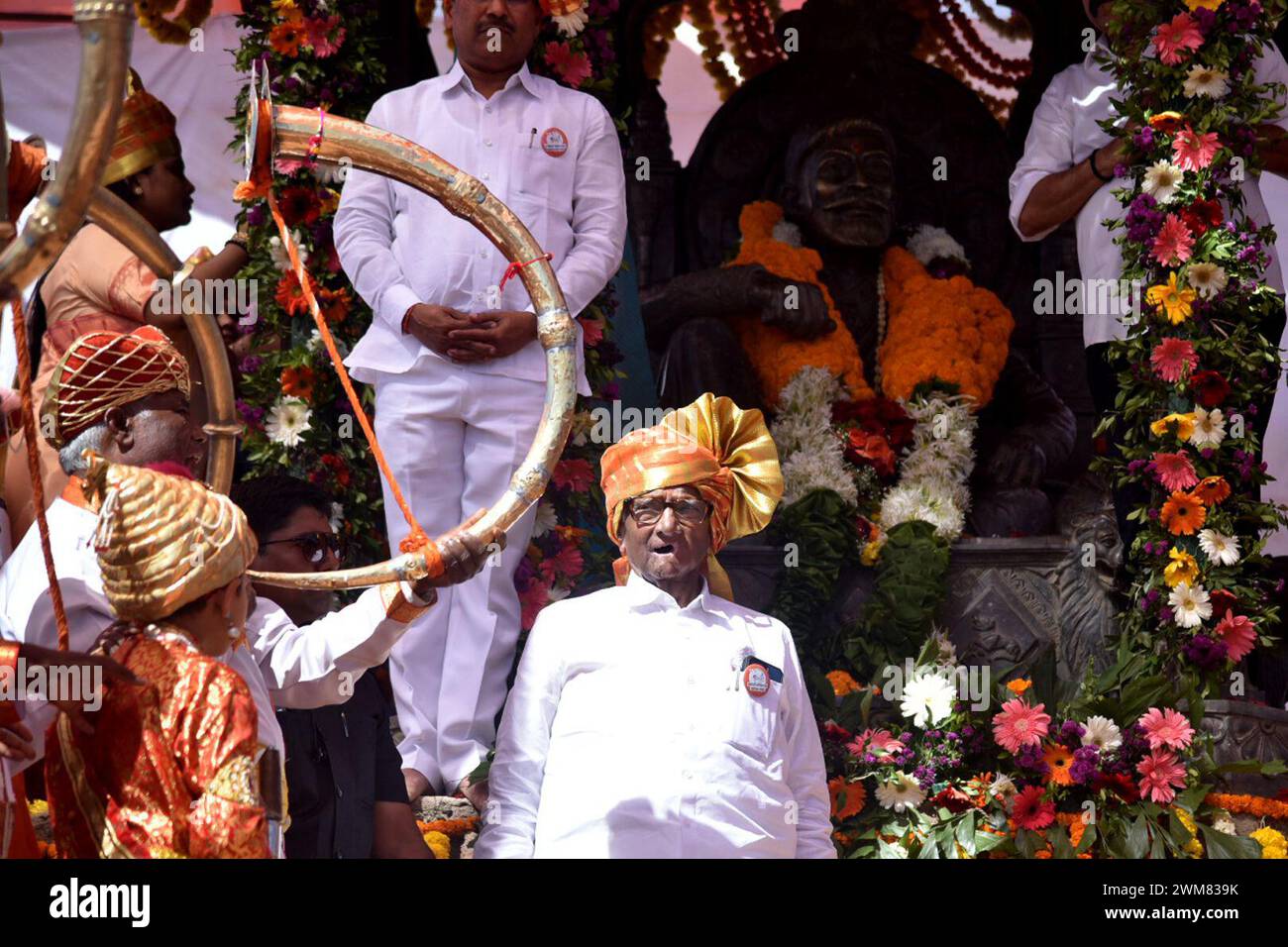 NAVI MUMBAI, INDIA -FEBRUARY 24: Nationalist Congress Party chief ...