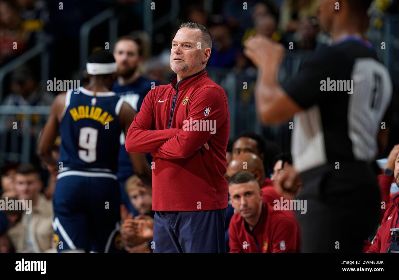 Denver Nuggets head coach Michael Malone in the second half of an NBA ...