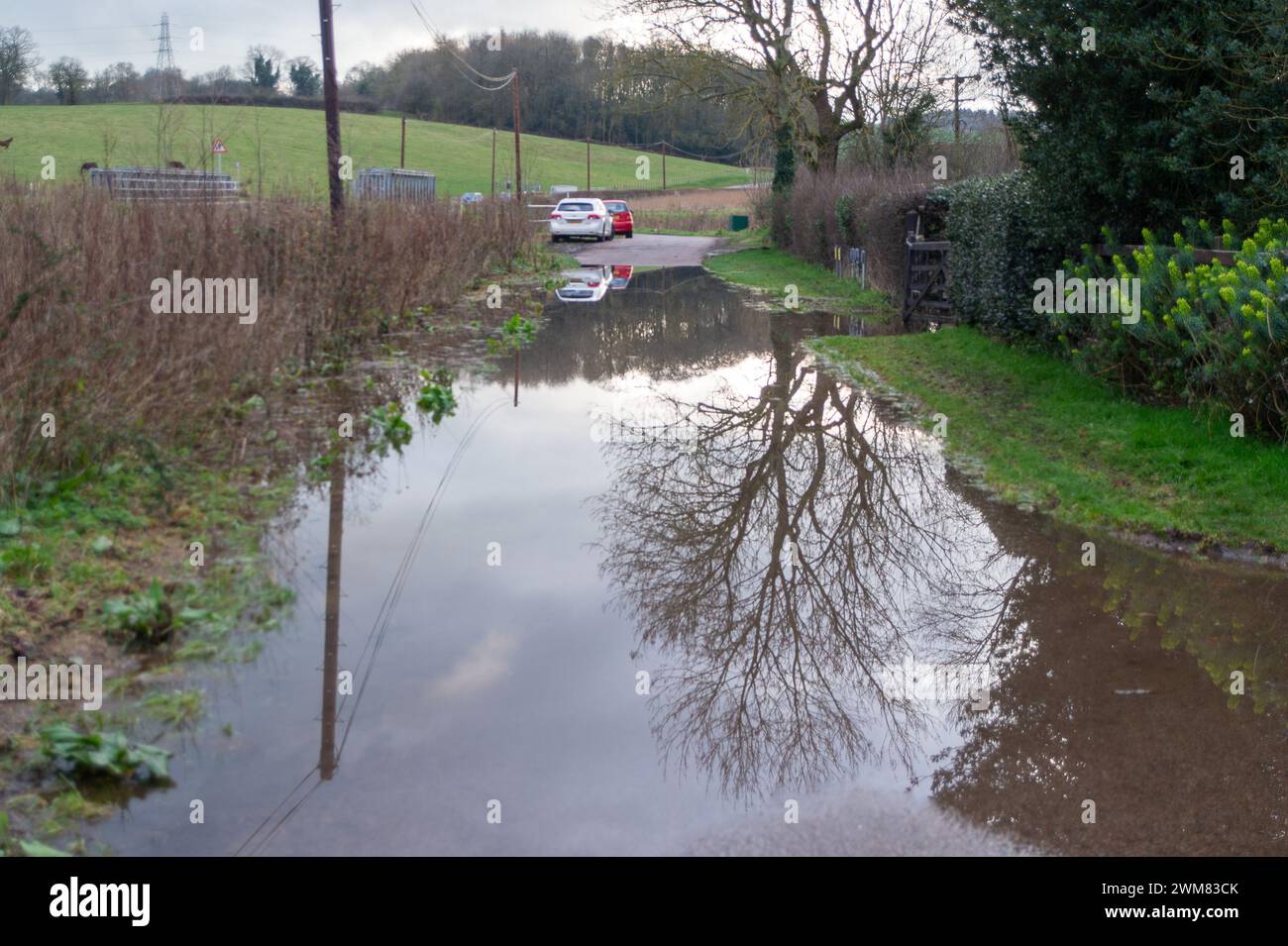 Chalfont St Giles, UK. 24th February, 2024. Locals continue to be ...