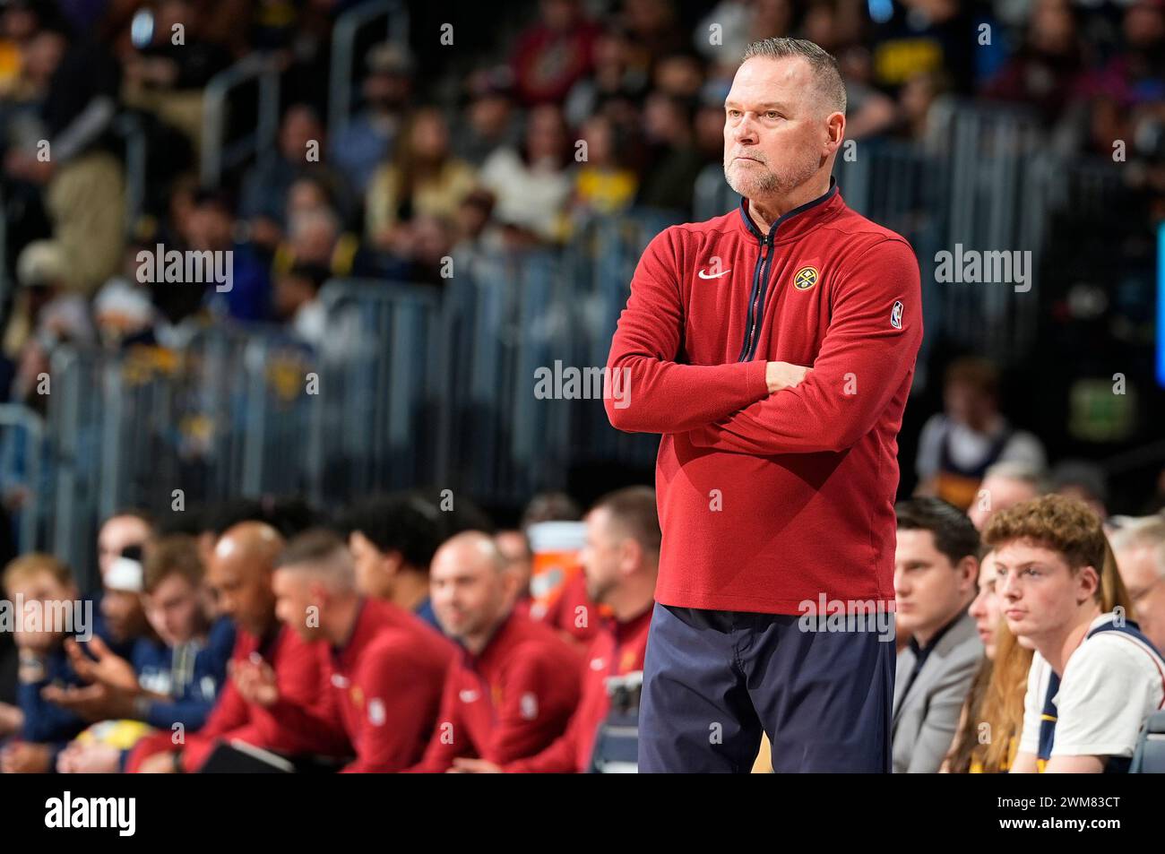 Denver Nuggets head coach Michael Malone in the second half of an NBA ...