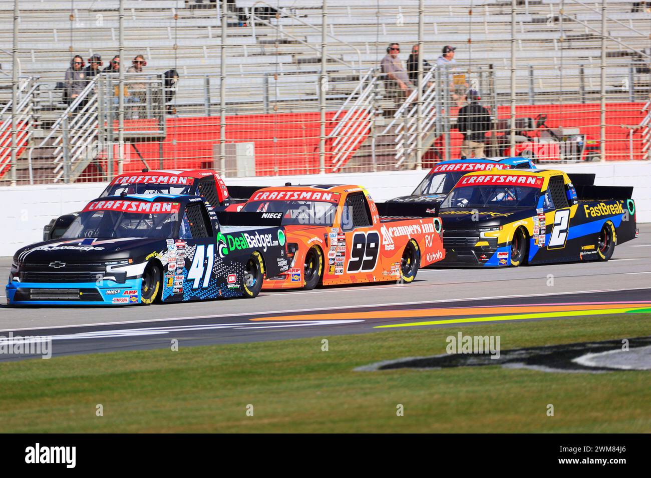 HAMPTON, GA - FEBRUARY 24: Ben Rhodes (#99 ThorSport Racing Campers Inn ...