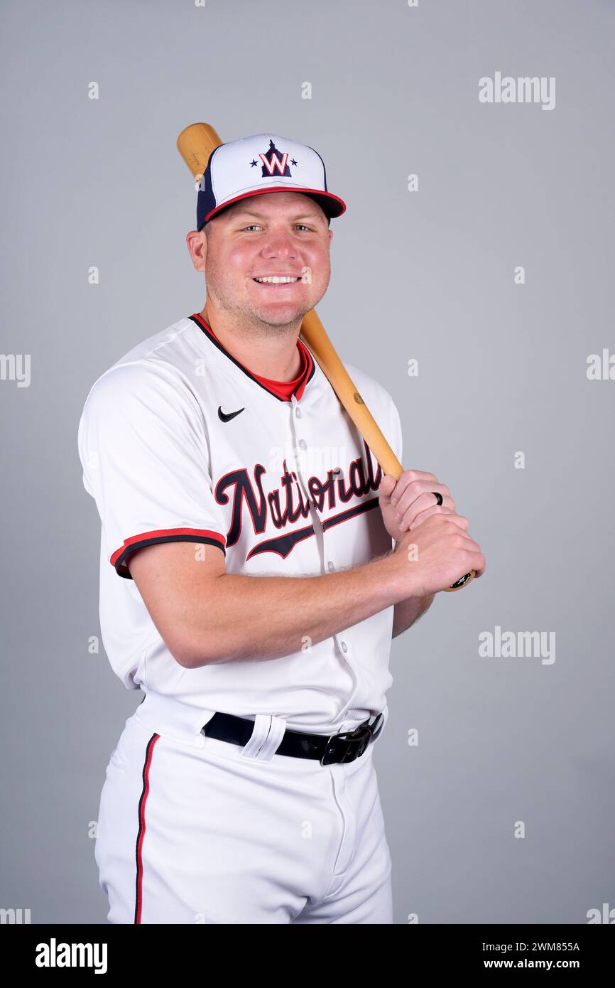 This is a 2024 photo of Brady Lindsly of the Washington Nationals ...