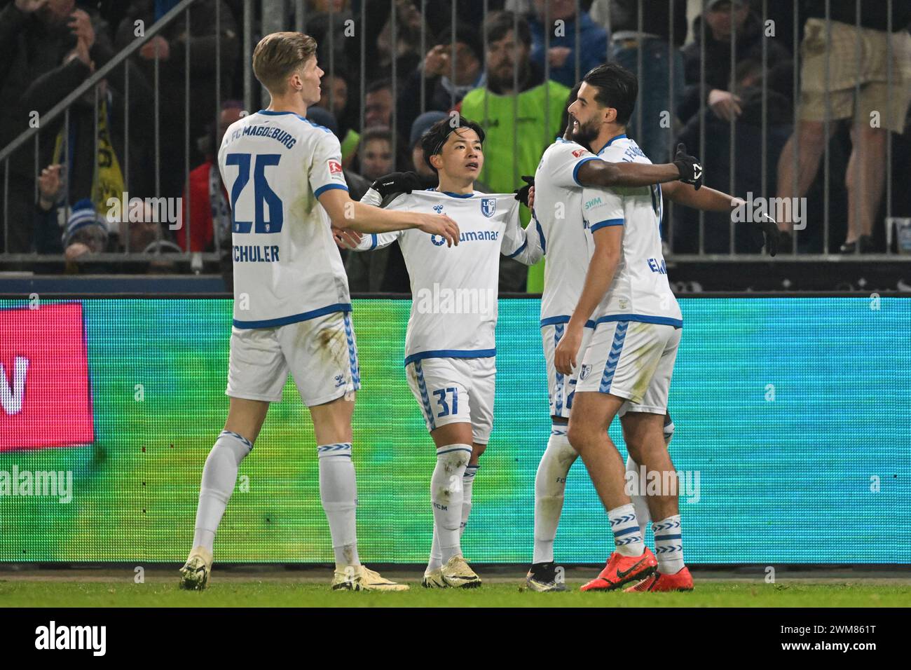 Magdeburg, Germany. 24th Feb, 2024. Soccer: Bundesliga 2, Matchday 23, 1. FC Magdeburg - FC ...