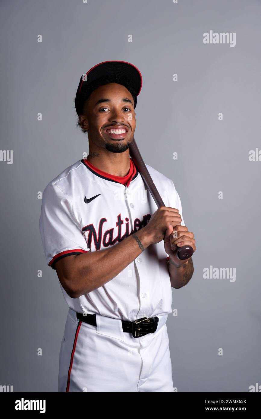 This is a 2024 photo of Nasim Nunez of the Washington Nationals ...