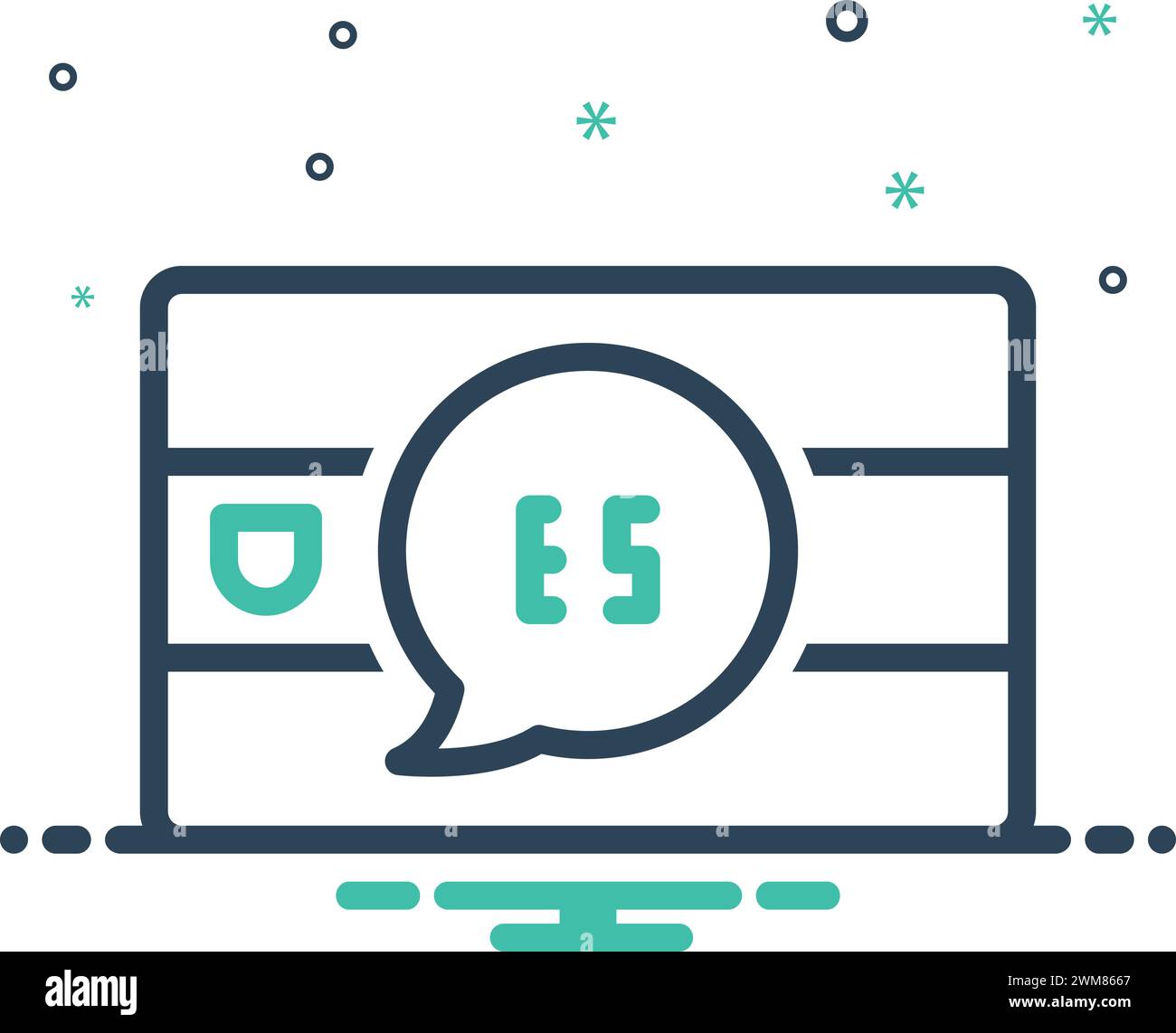 Speak spanish sign Stock Vector Images - Alamy