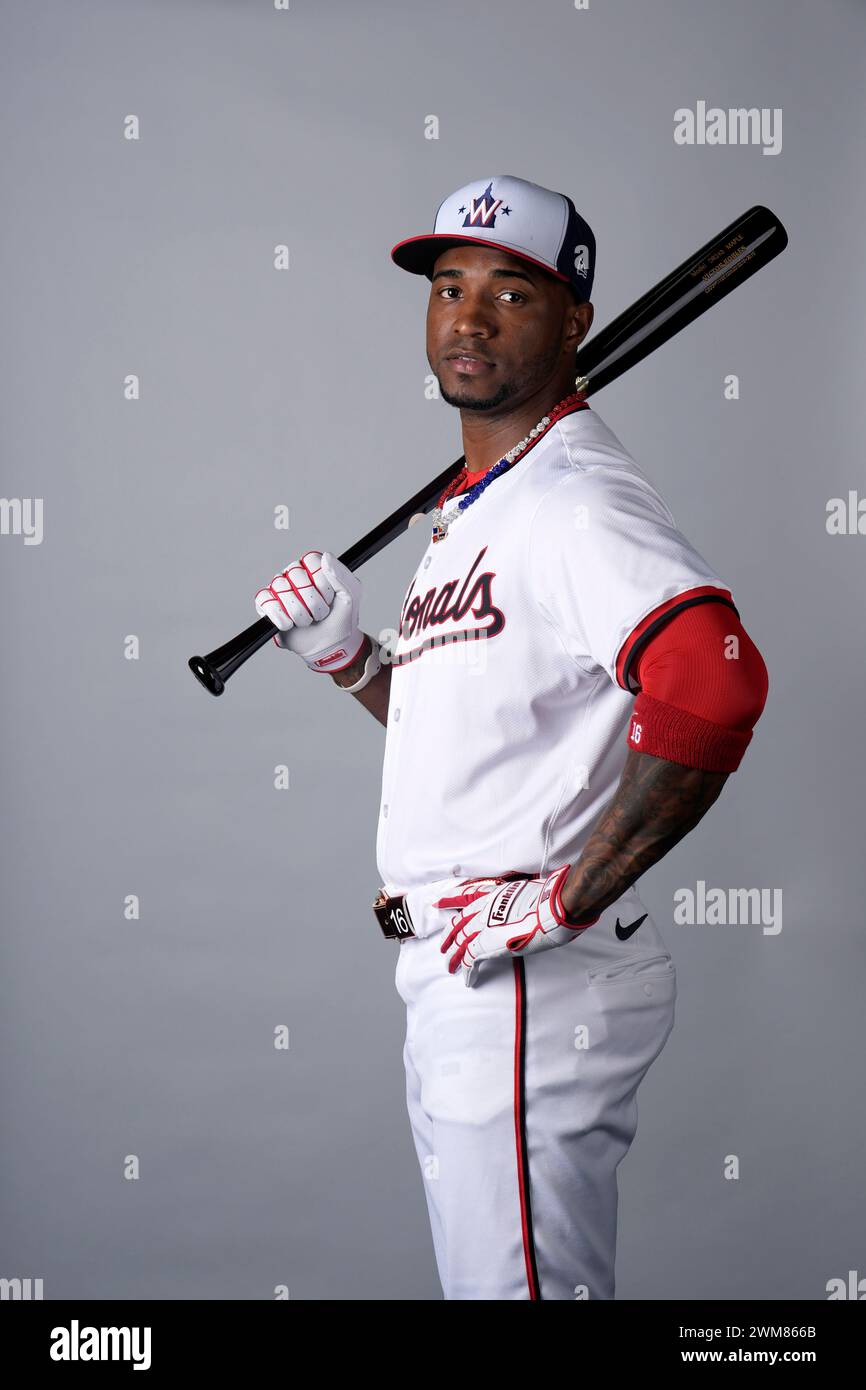 This is a 2024 photo of Victor Robles of the Washington Nationals ...