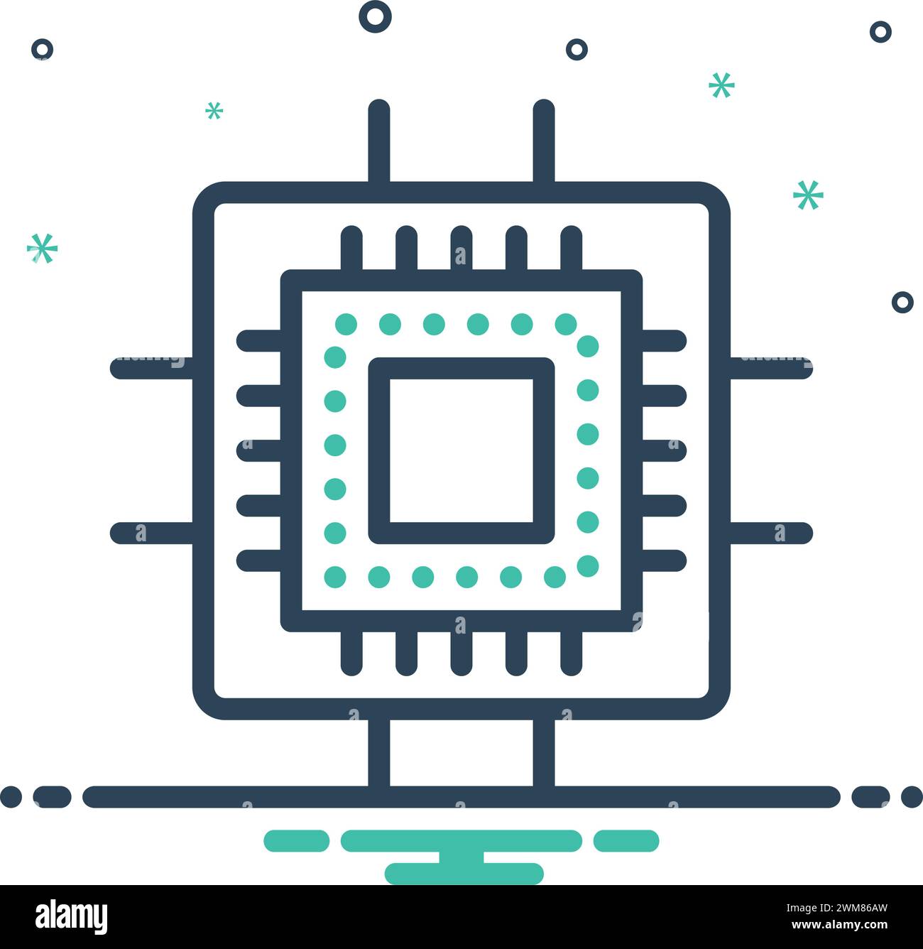 Chipset and motherboard Stock Vector Images - Alamy