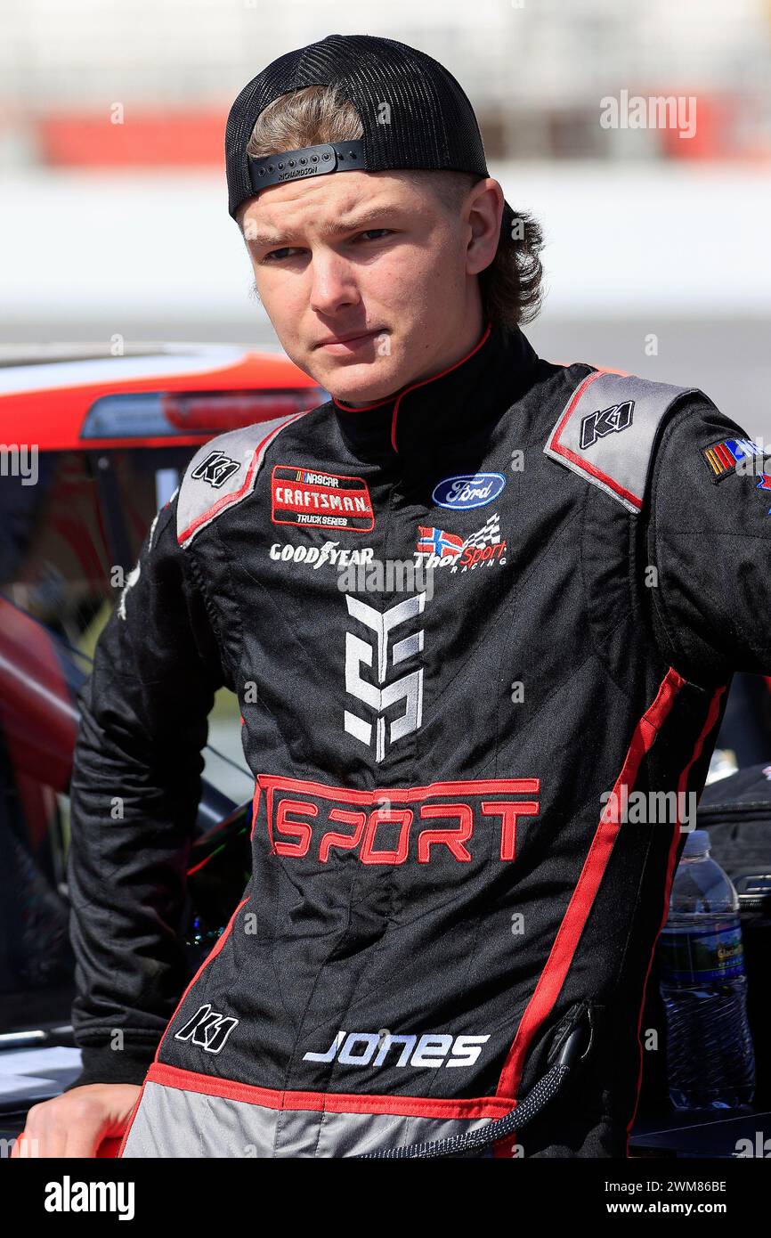 HAMPTON, GA - FEBRUARY 24: Conner Jones (#66 ThorSport Racing Ford ...