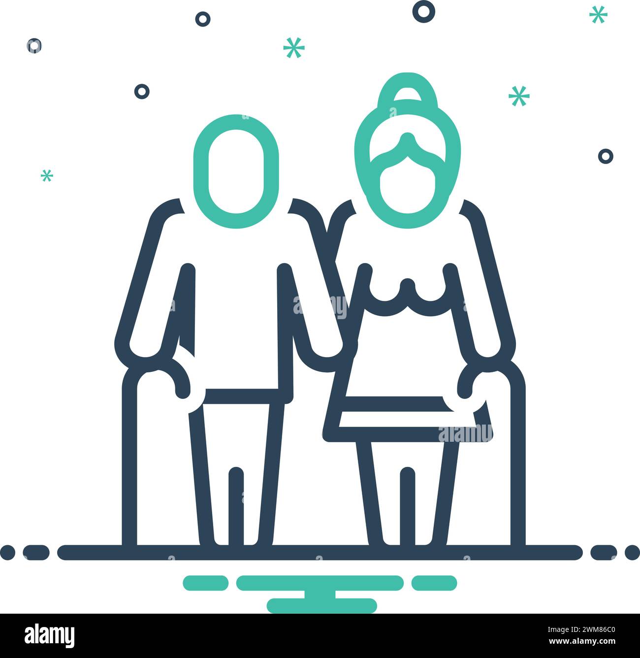 Couple of senior citizen Stock Vector Images - Alamy