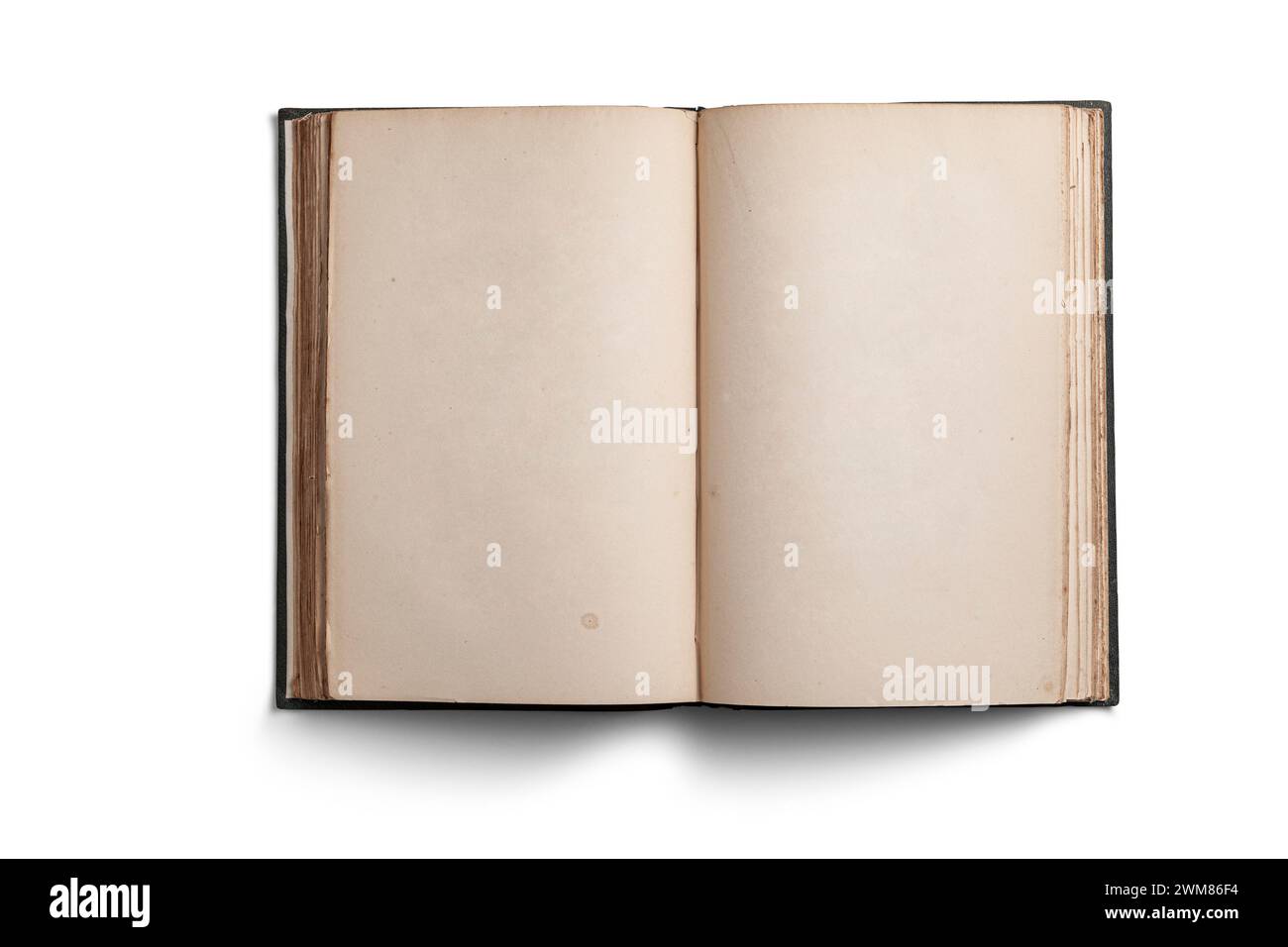 Opened notebook blank pages Cut Out Stock Images & Pictures - Alamy