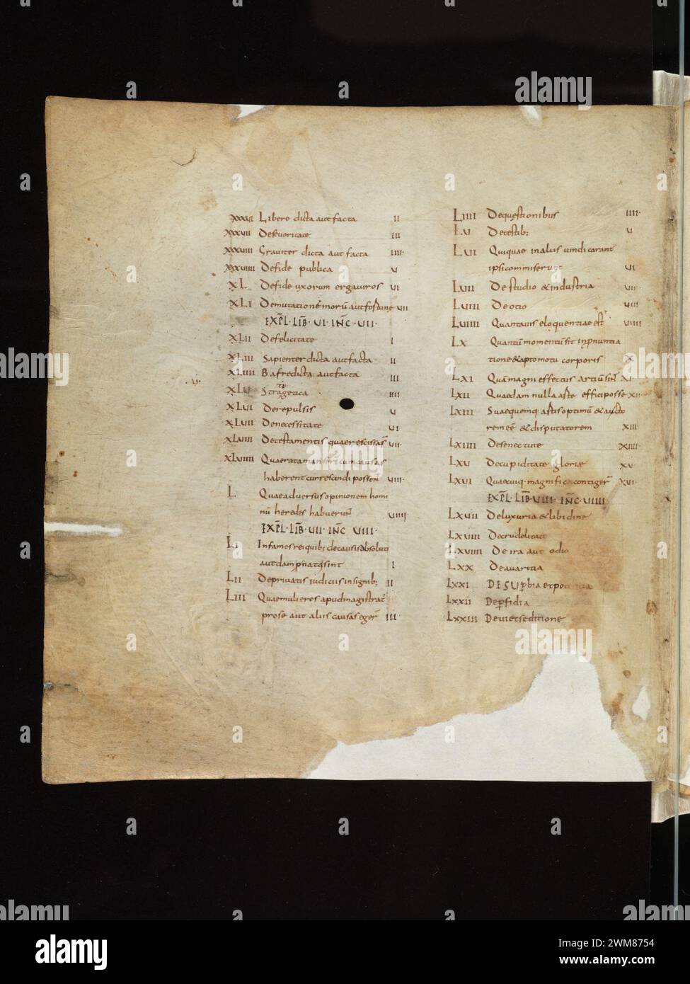 Cod. 366, f. 1v – Valerius Maximus Facta et dicta memorabilia Stock Photo - Alamy