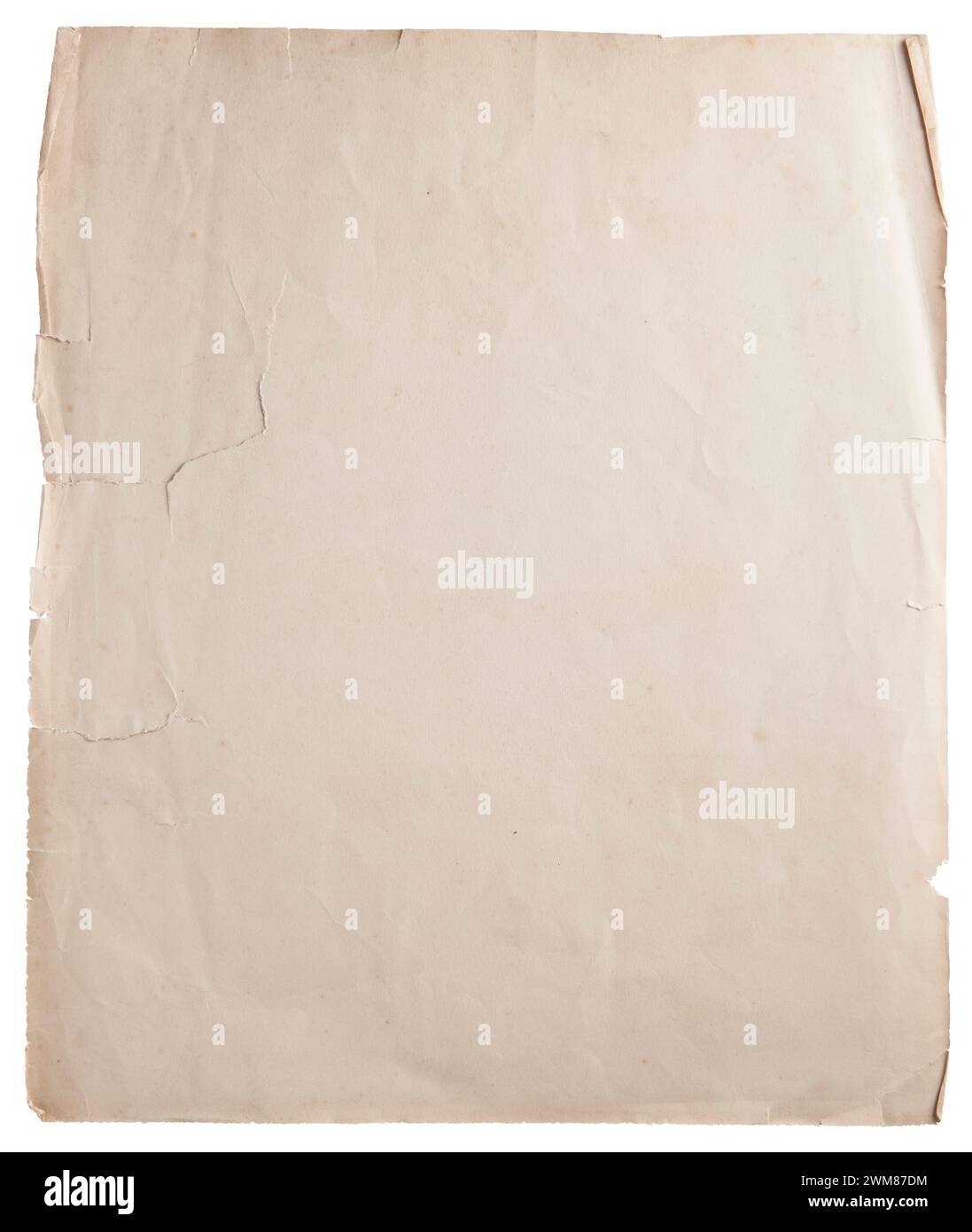 Vintage Isolated Paper Old Book Page Brown Stock Photo - Alamy