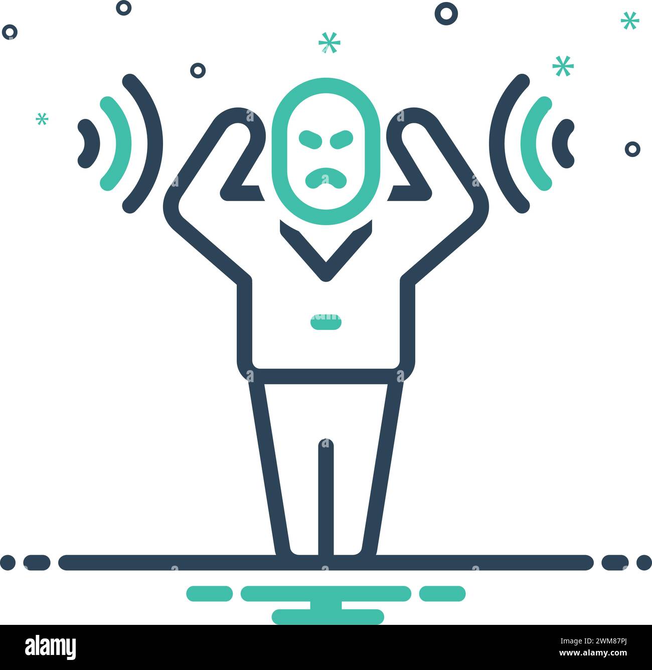 Noise disturbance illustration Cut Out Stock Images & Pictures - Alamy