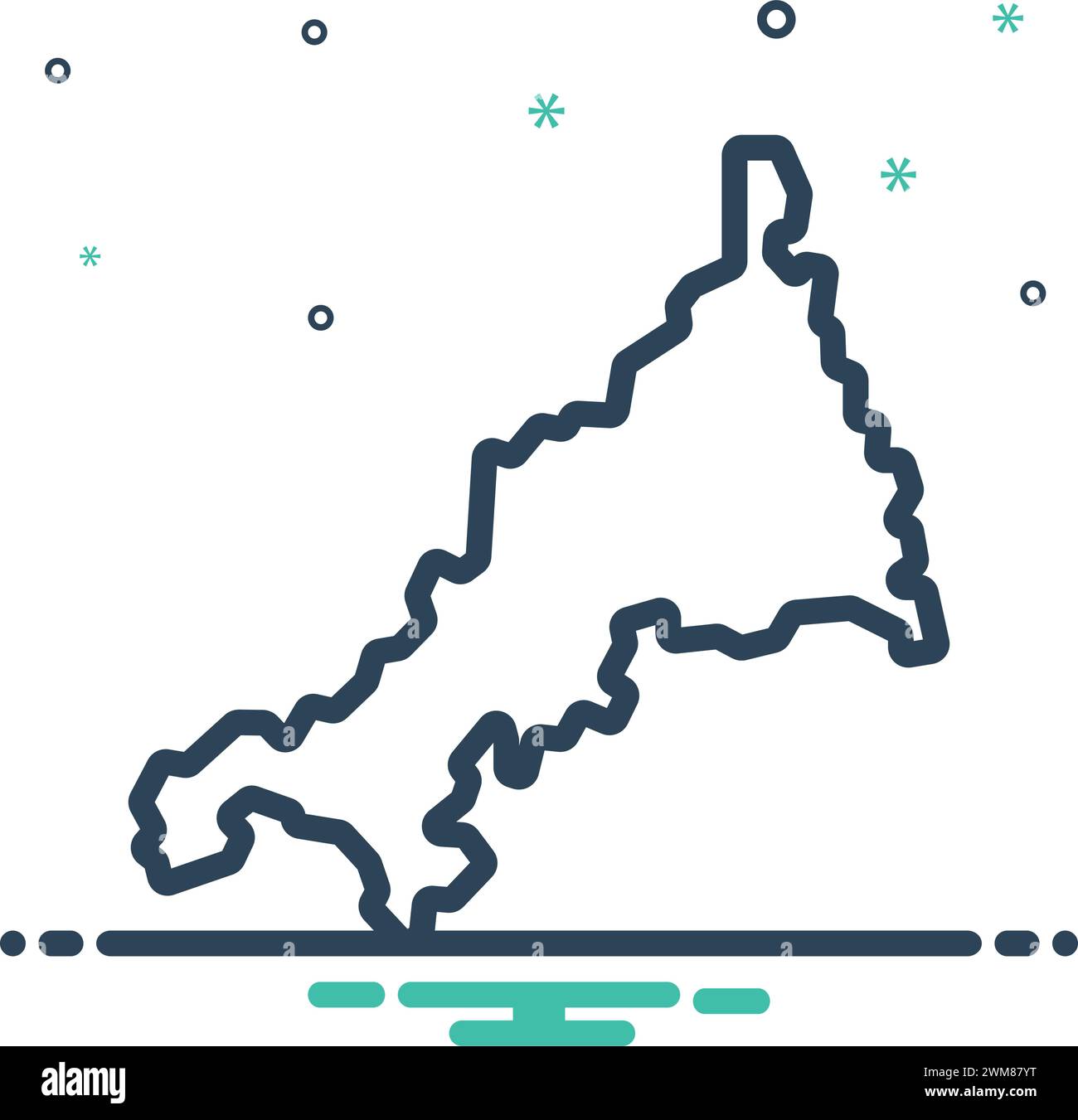 Map of cornwall vector hi-res stock photography and images - Alamy