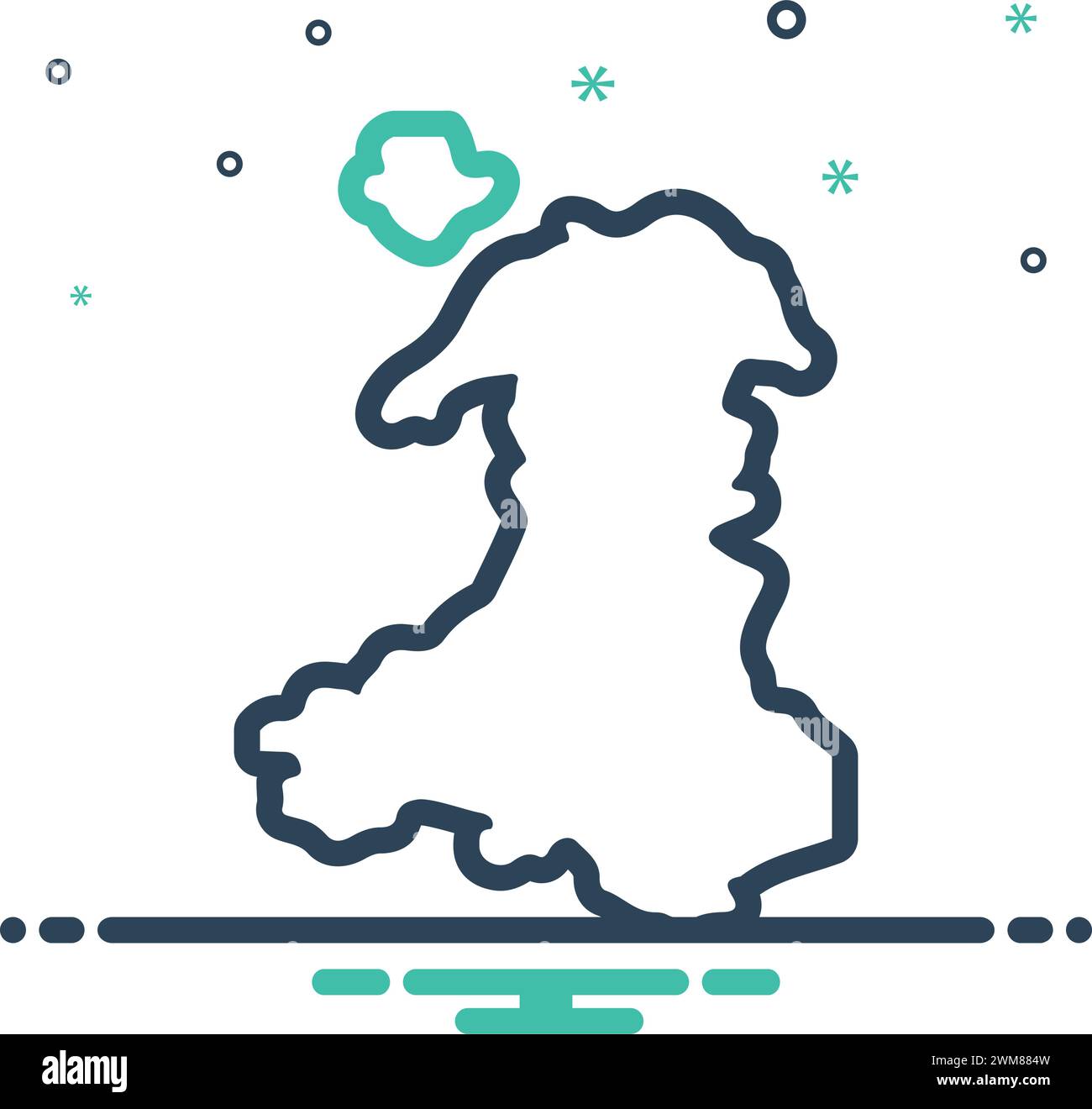 Icon for welsh,map Stock Vector Image & Art - Alamy