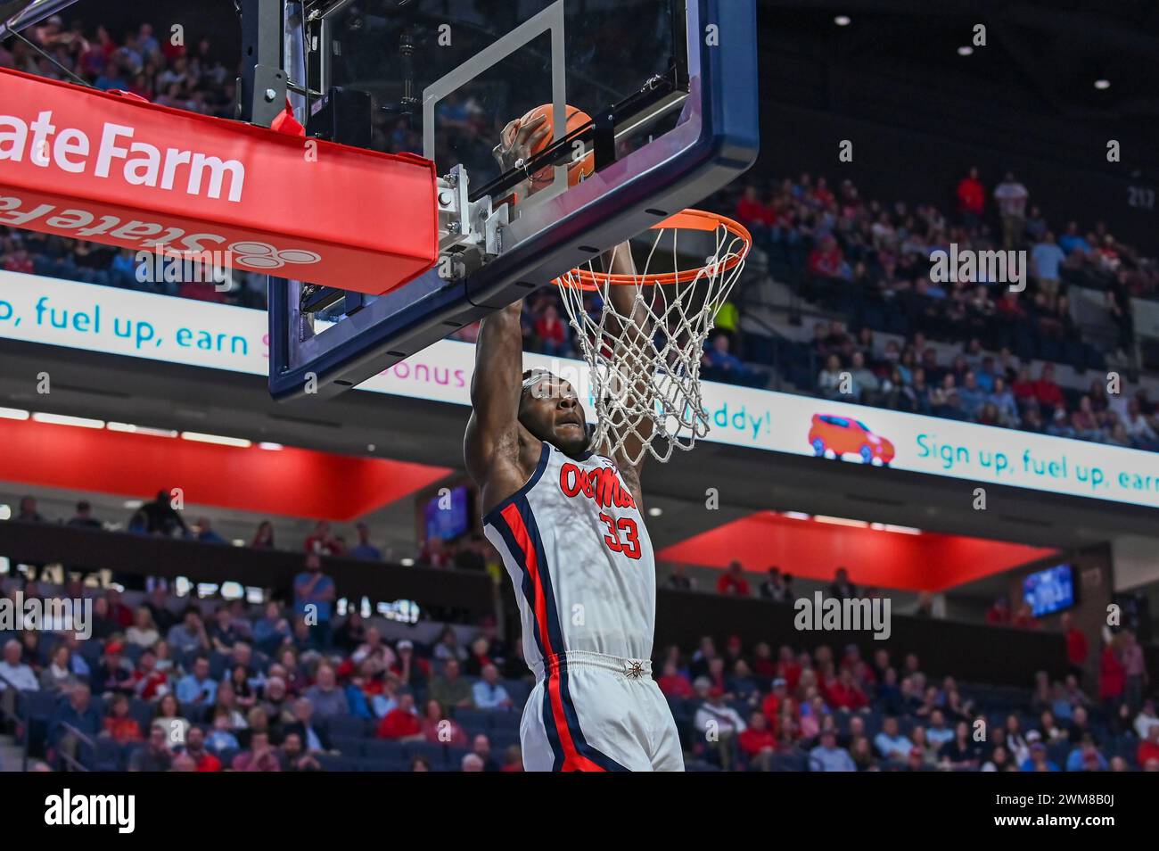 Oxford, MS, USA. 24th Feb, 2024. Ole Miss forward Moussa Cisse (33 ...