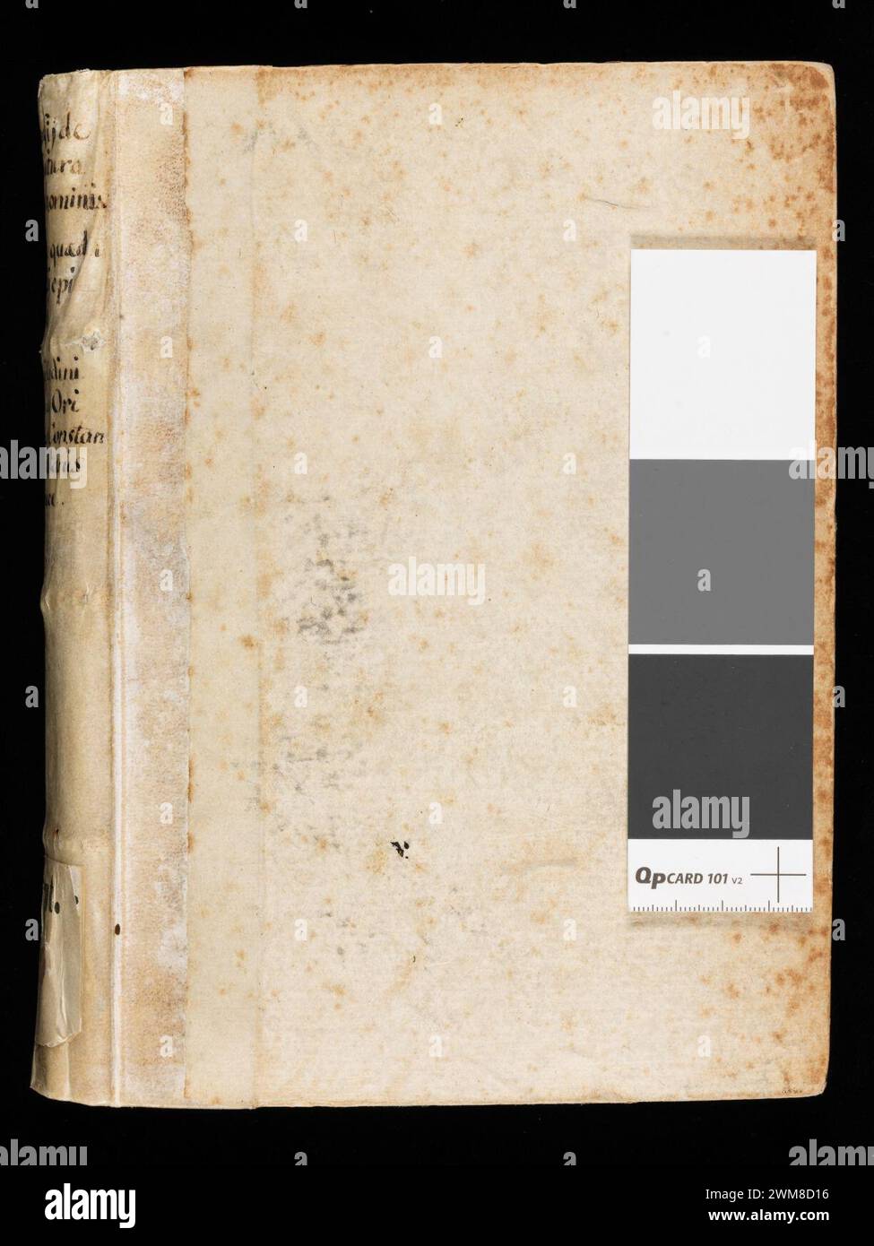 Cod. 459, QP card on binding – Miscellanea Stock Photo - Alamy