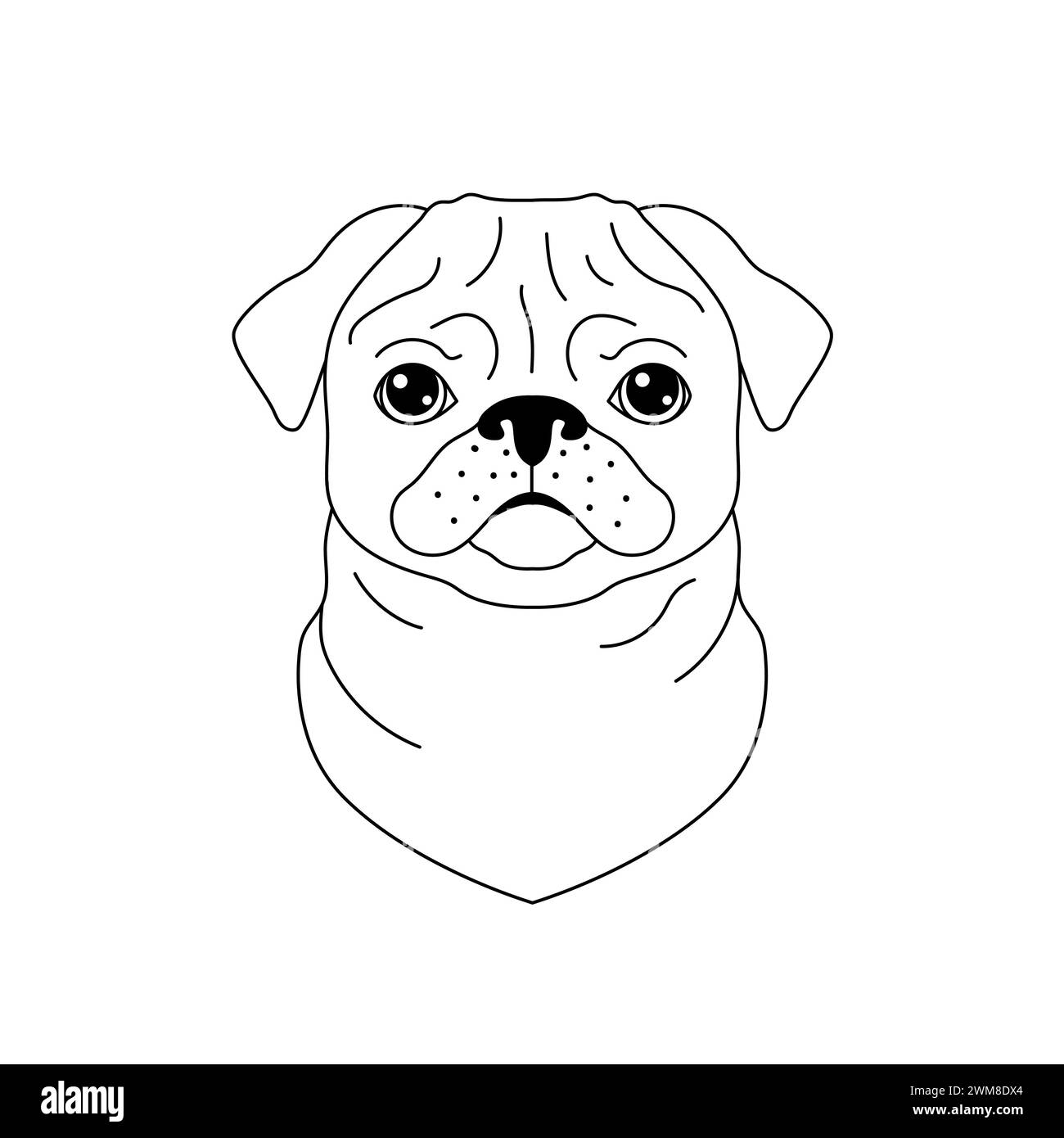 Pug dog icon in line art style Stock Vector Image & Art - Alamy Pug dog icon in line art style Stock Vector Image & Art - Alamy