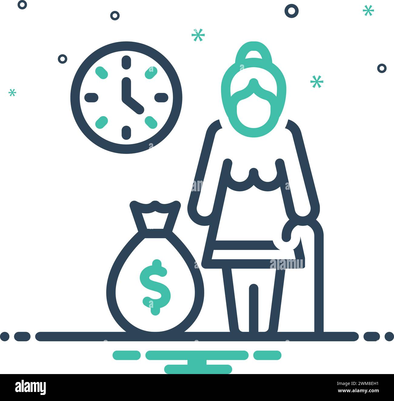 Retirement pensions Stock Vector Images - Alamy