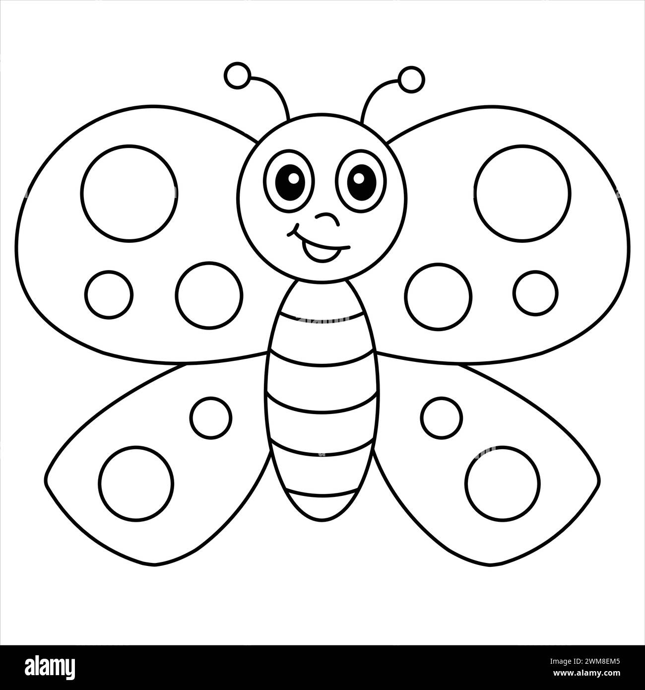 Butterfly cartoon Black and White Stock Photos Images Alamy
